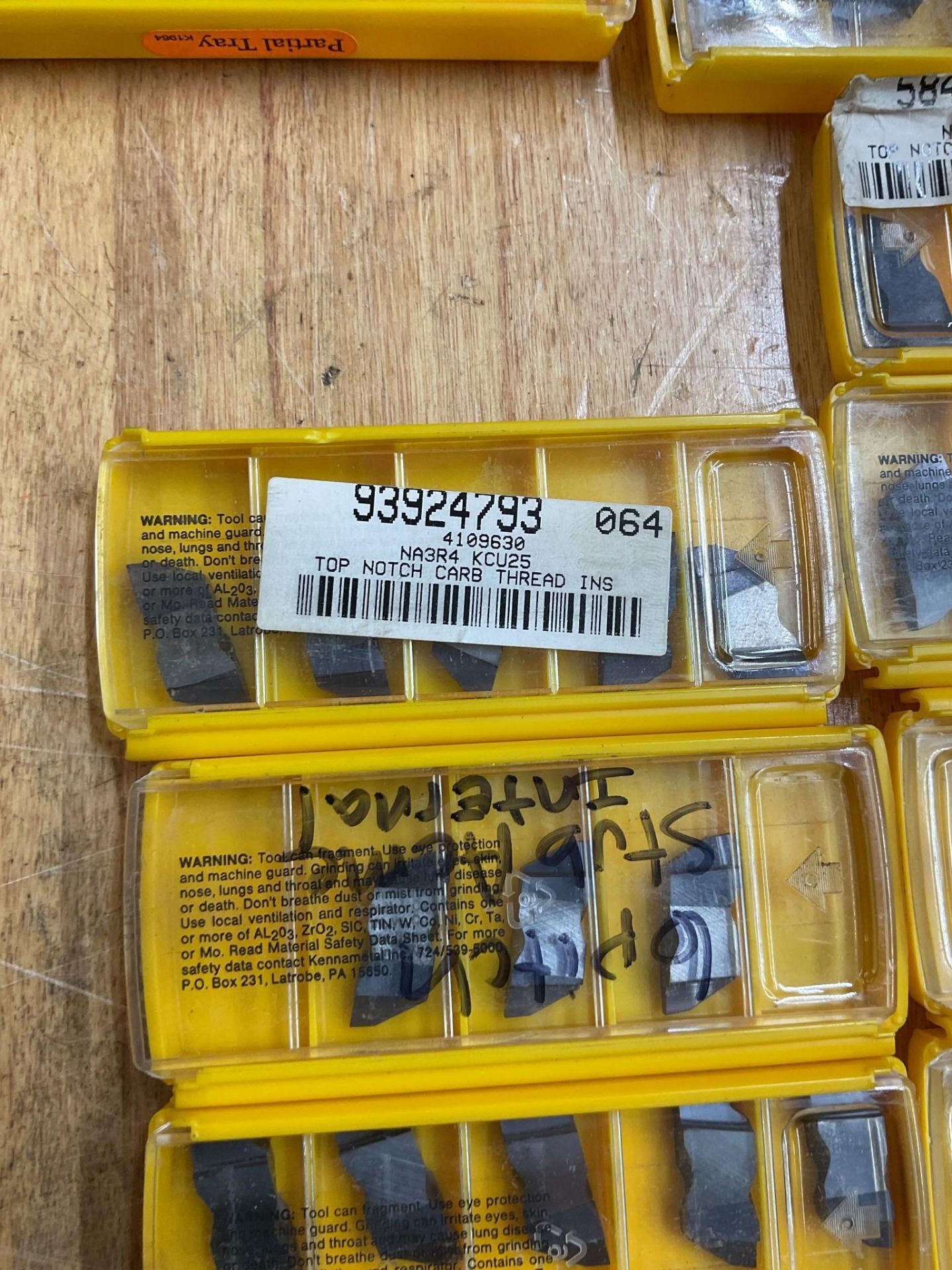 INDEXABLE CUTTER INSERTS Item Location - Fort Worth, TX