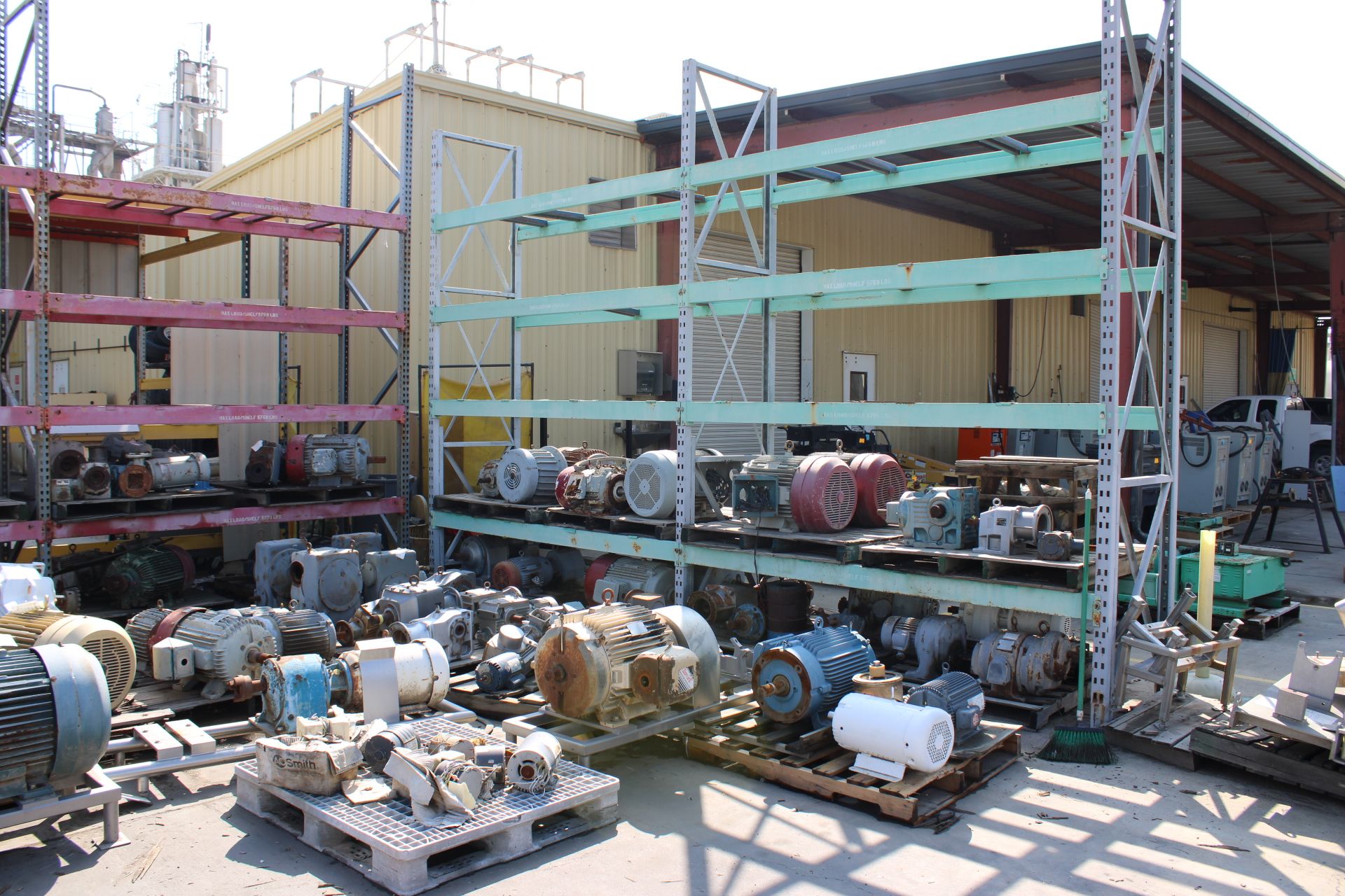 [Lot] consisting of (48) pallets of assorted motors and gear drives on ...