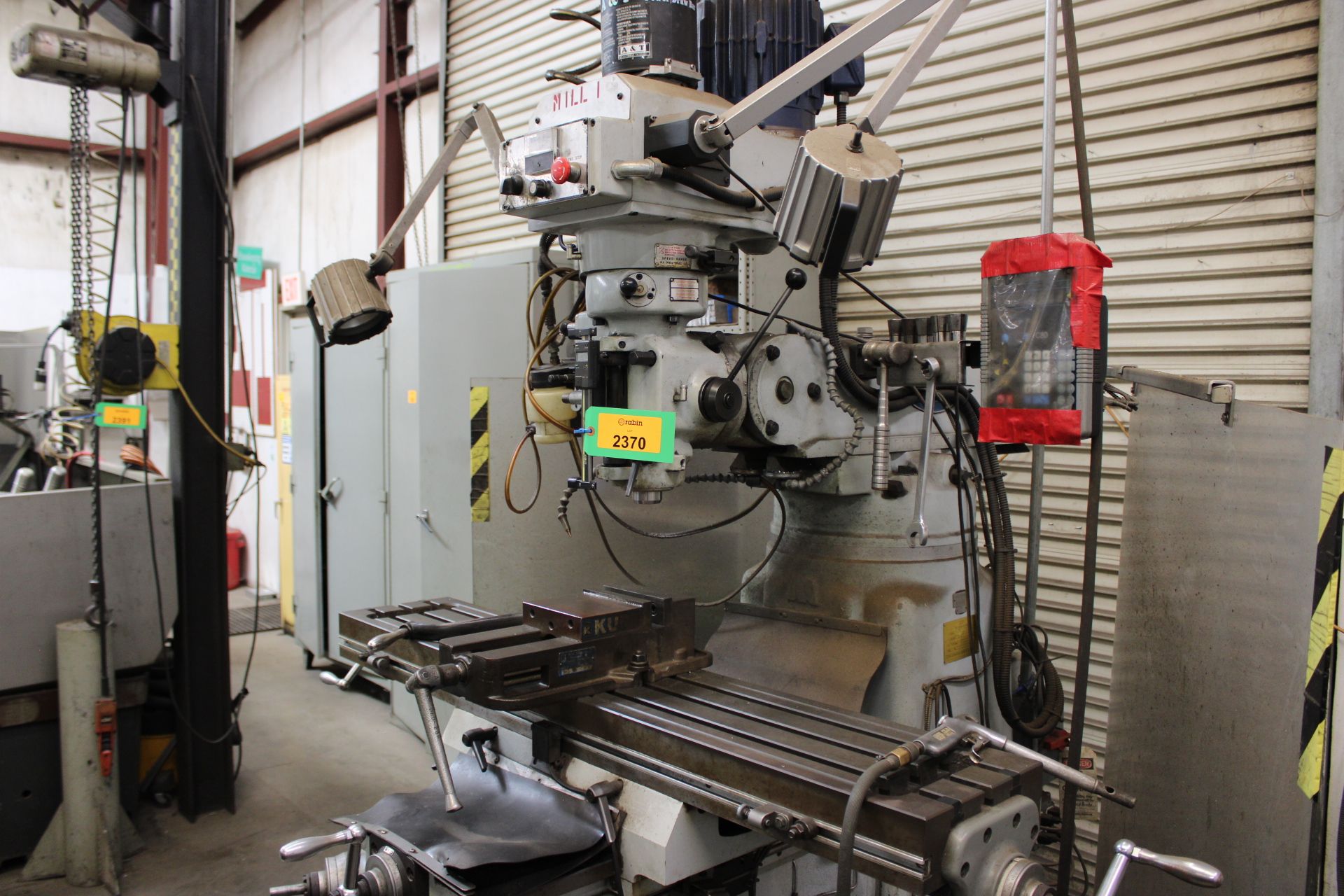 ACRA milling machine, model AM3AC, s/n 11923, 3hp, 440v w/ t-slot table ...