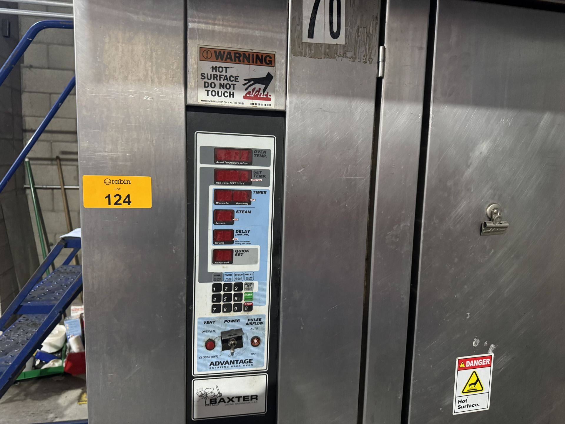 Baxter Rotary Rack Oven, model OV210G-M2B, s/n 9702-02849, double rack ...