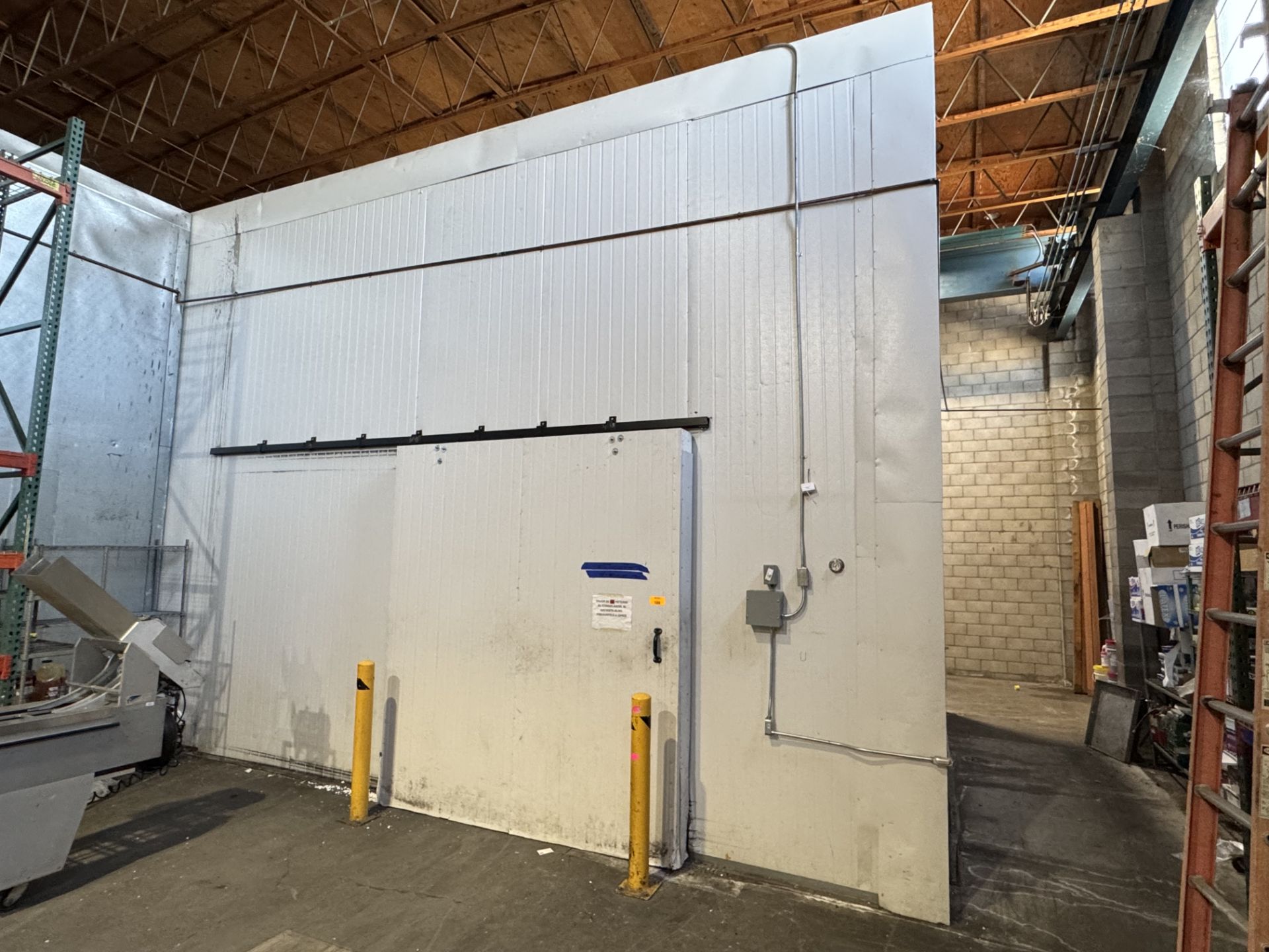 Walk-in Cooler, 40' x 18' x 16' high, 92" x 104" sliding door, (4) 4 ...