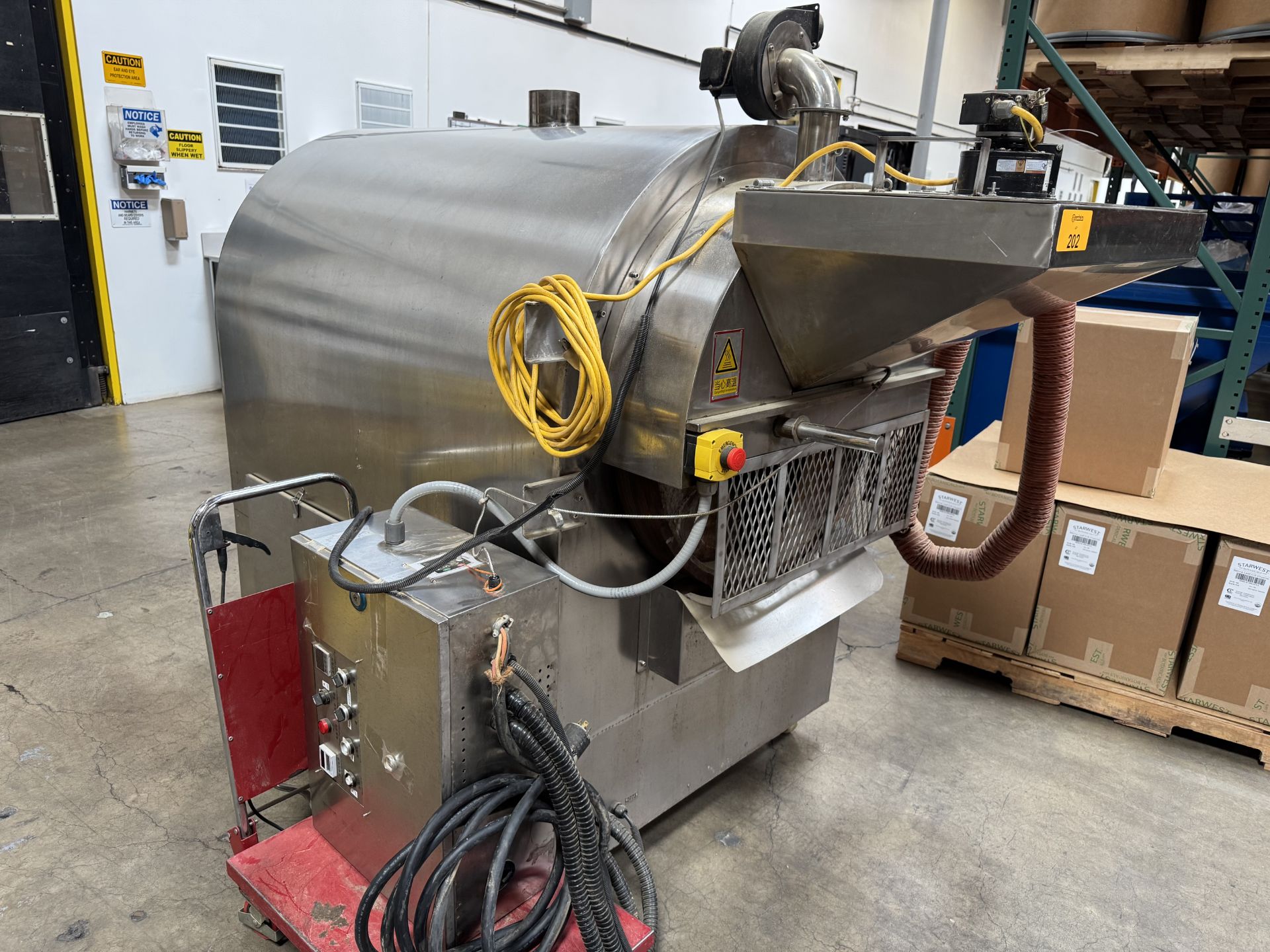 Coffee Roaster, model D773, industrial, horizontal drum w/ cladding, 27 ...