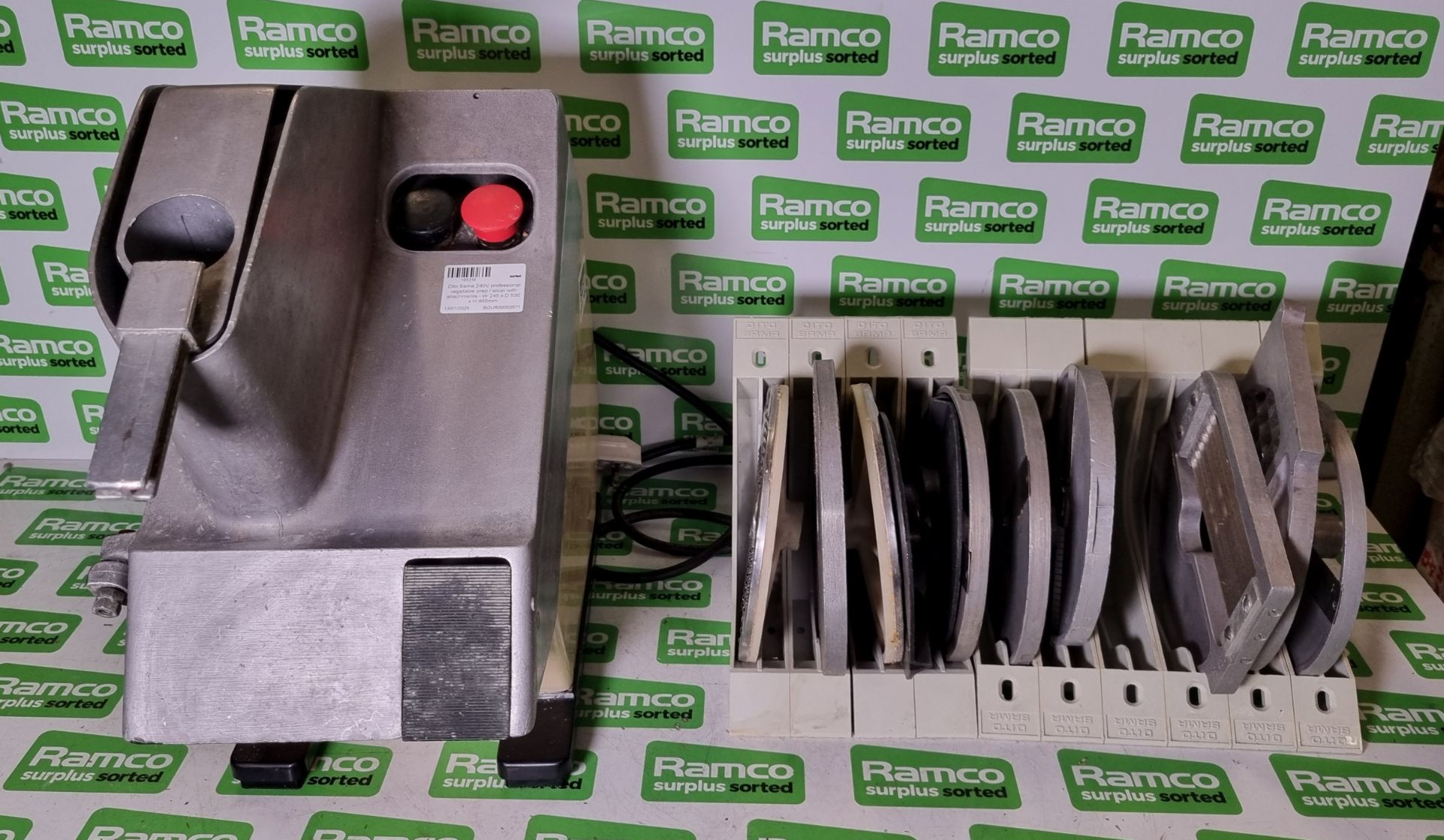 Dito Sama 240V professional vegetable prep / slicer with attachments ...