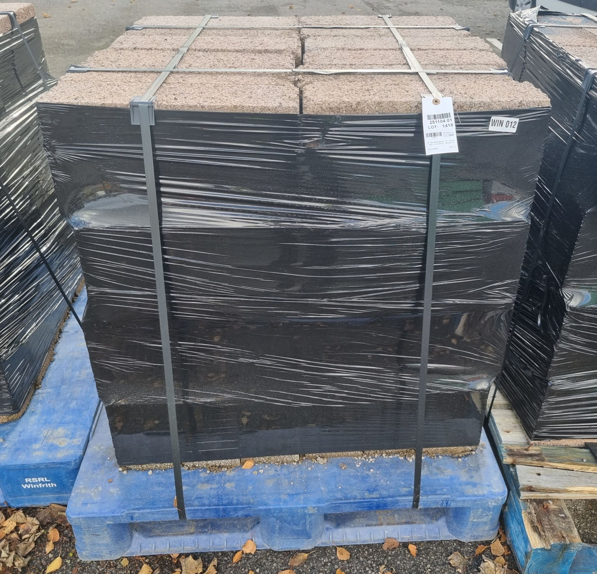 6" concrete blocks - W 140 x D 440 x H 210mm - 48 blocks per pallet NOT ...