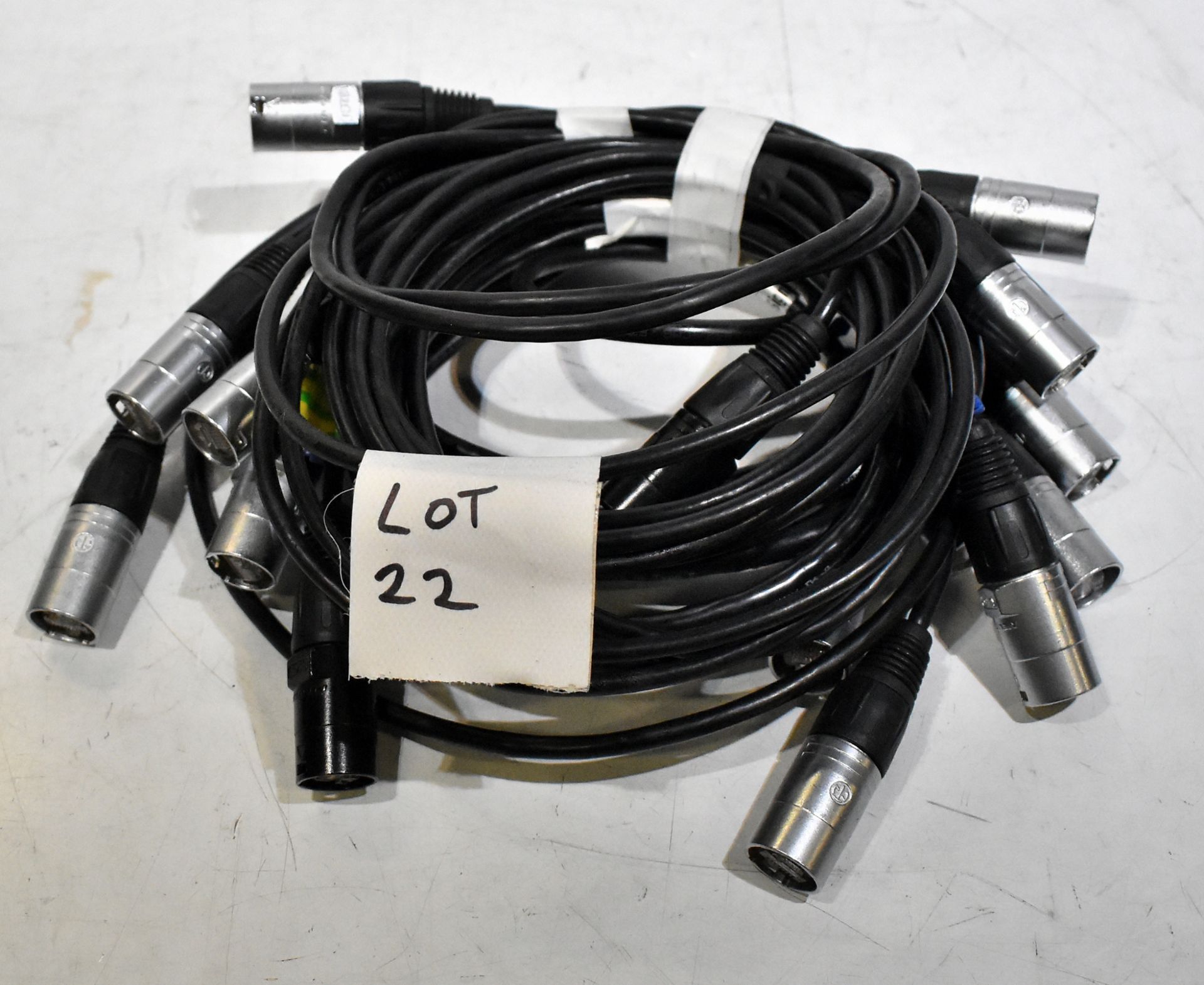 9x Assorted short length CAT5 cables with Neutrik Ethercon ends - all ...
