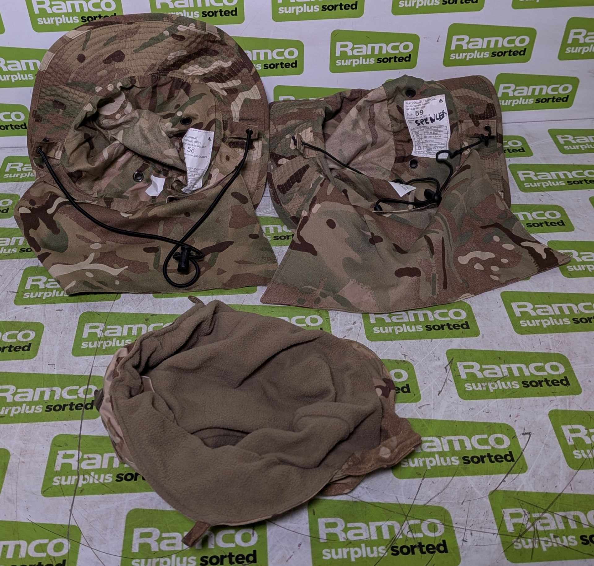 190x British Army MTP mixed hats - cold weather, tropical and combat ...