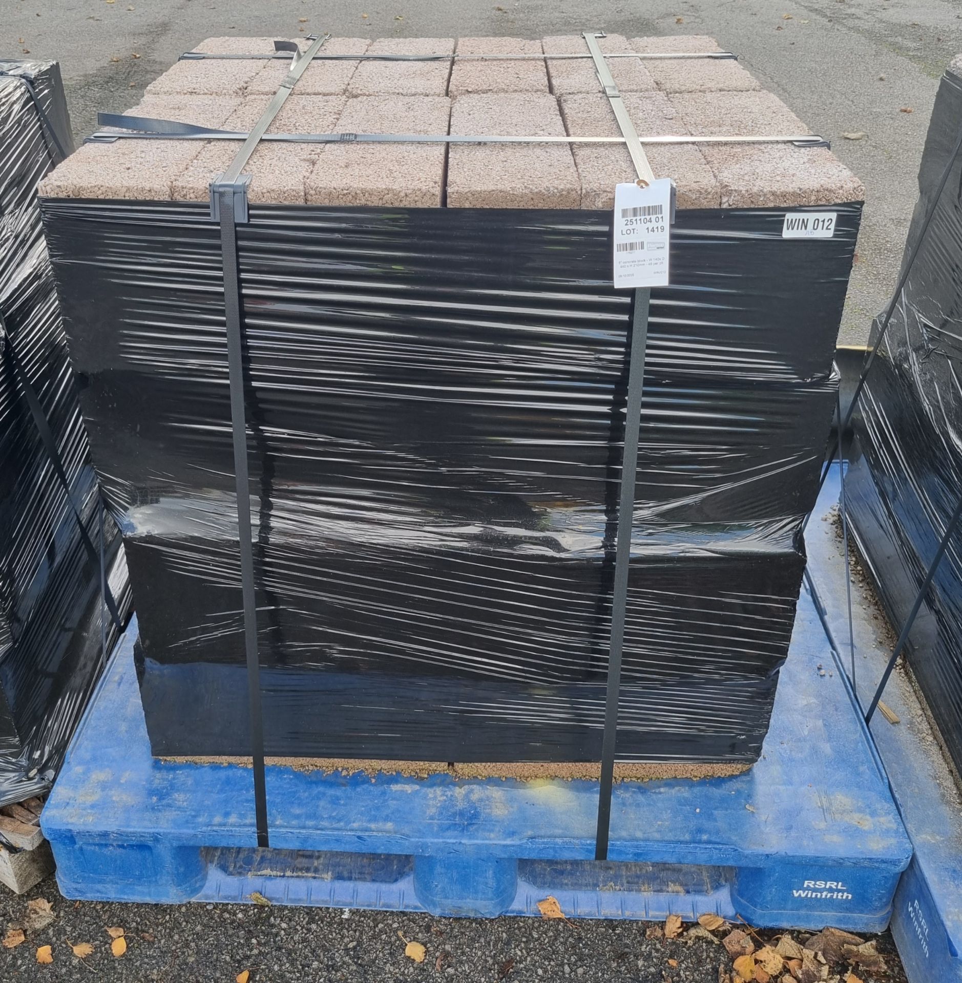 6" concrete blocks - W 140 x D 440 x H 210mm - 48 blocks per pallet NOT ...