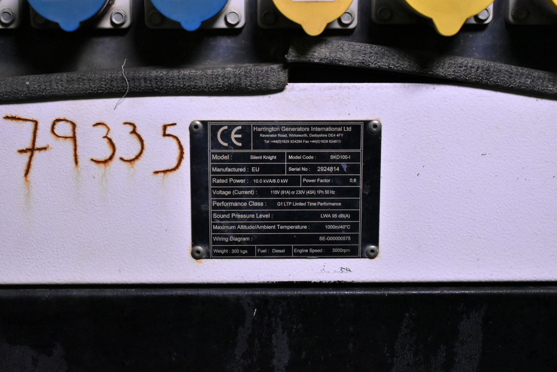 Harrington Generators International (HGI) Silent Knight SDK100-I 10kVA ...