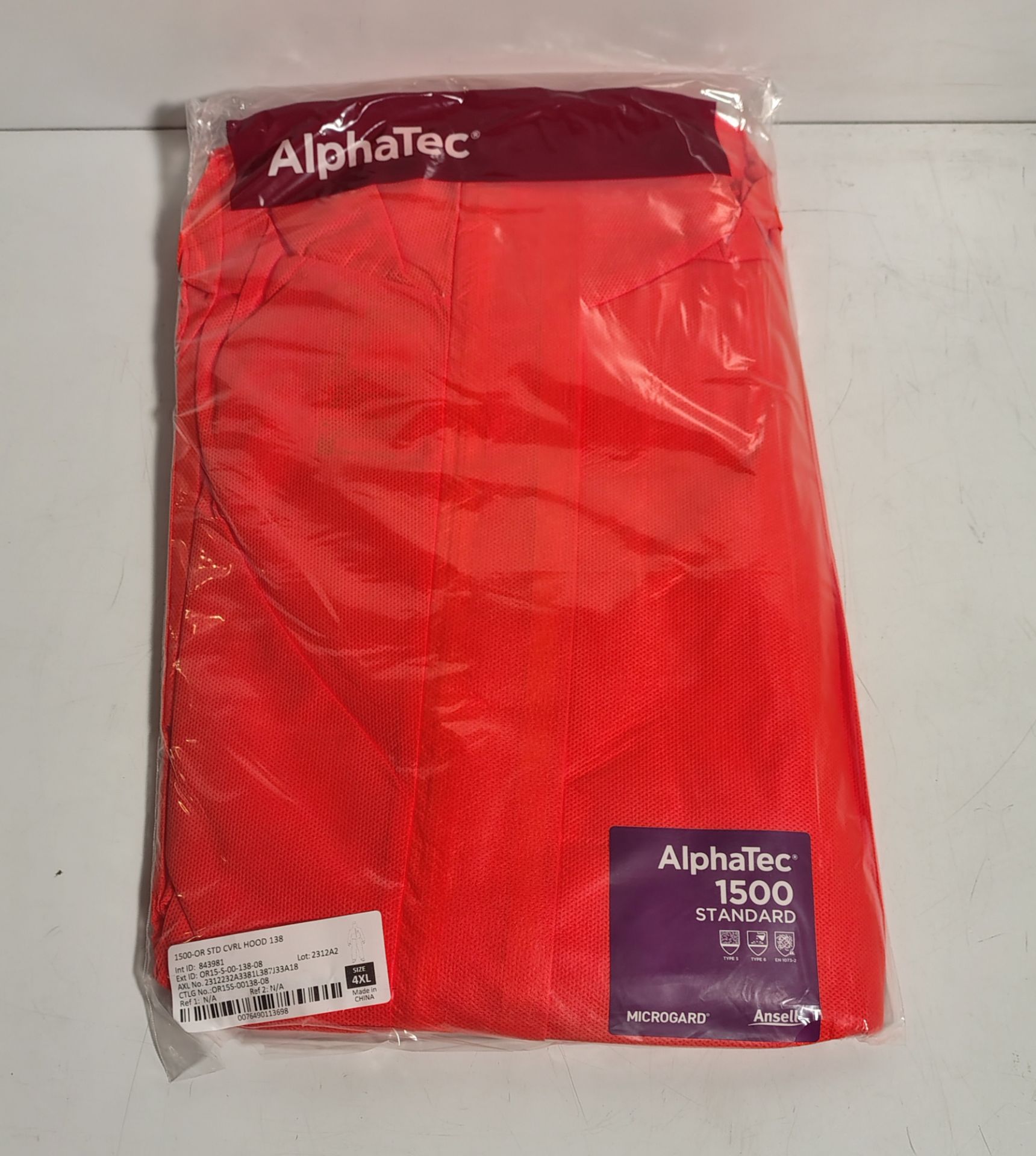 Ansell Alphatec 1500 standard coveralls with hood - size small ...