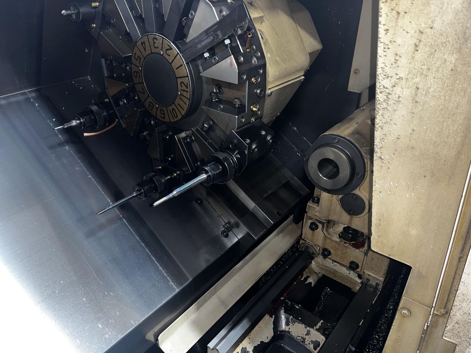2013 Okuma Genos L250E CNC Lathe with Tailstock (SN: C3836) Factory ...