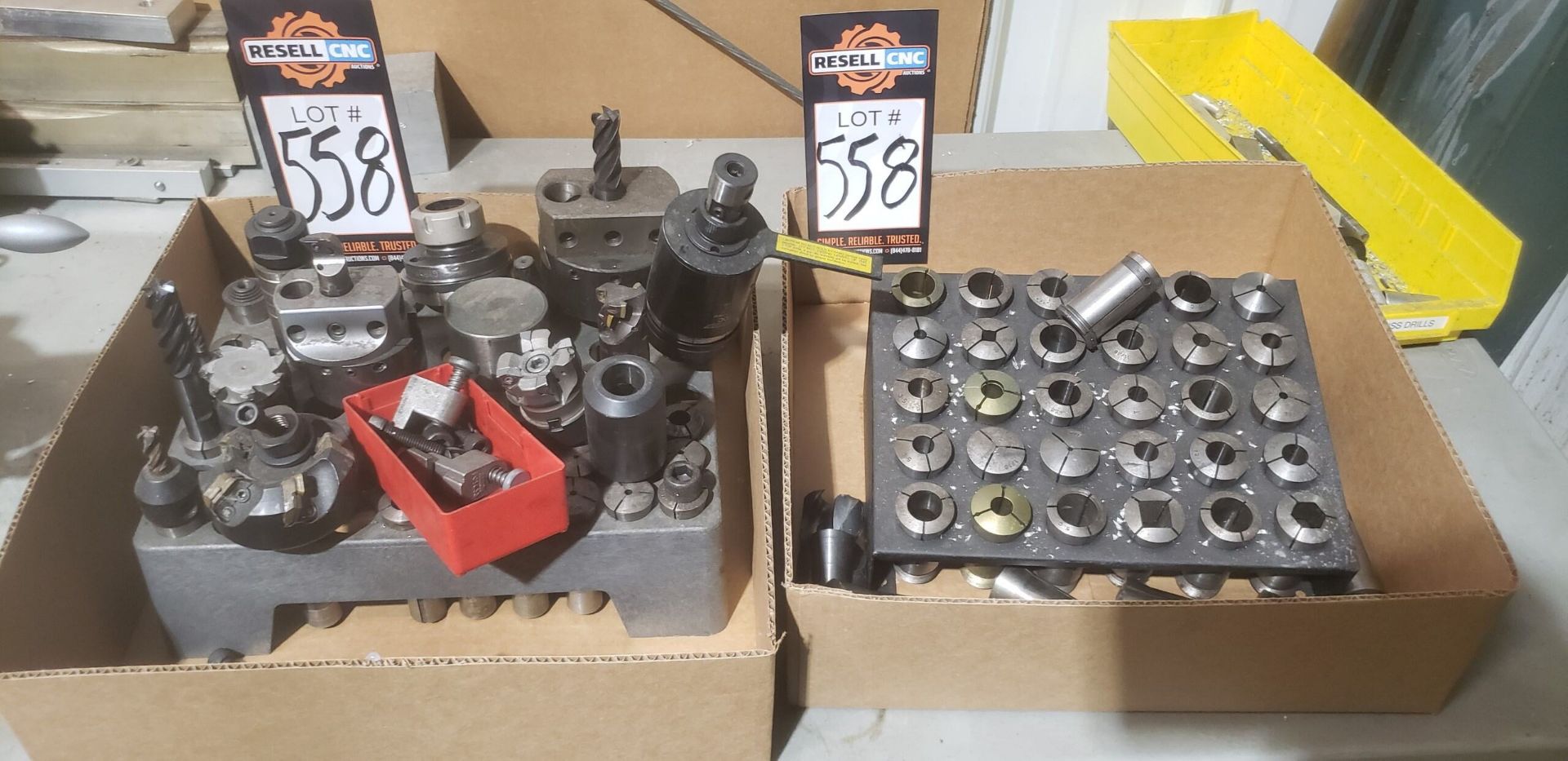 Vertical Mill Tooling, (2) Boxes