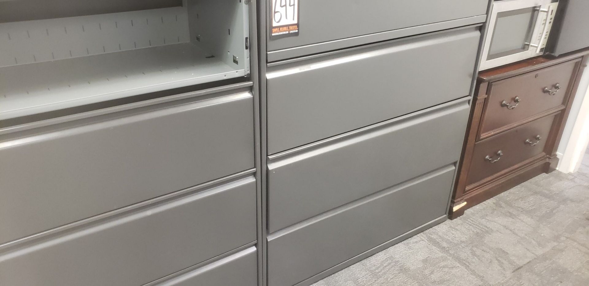 (2) Drawer Lateral Files, (1) 2-Drawer Wood Lateral File