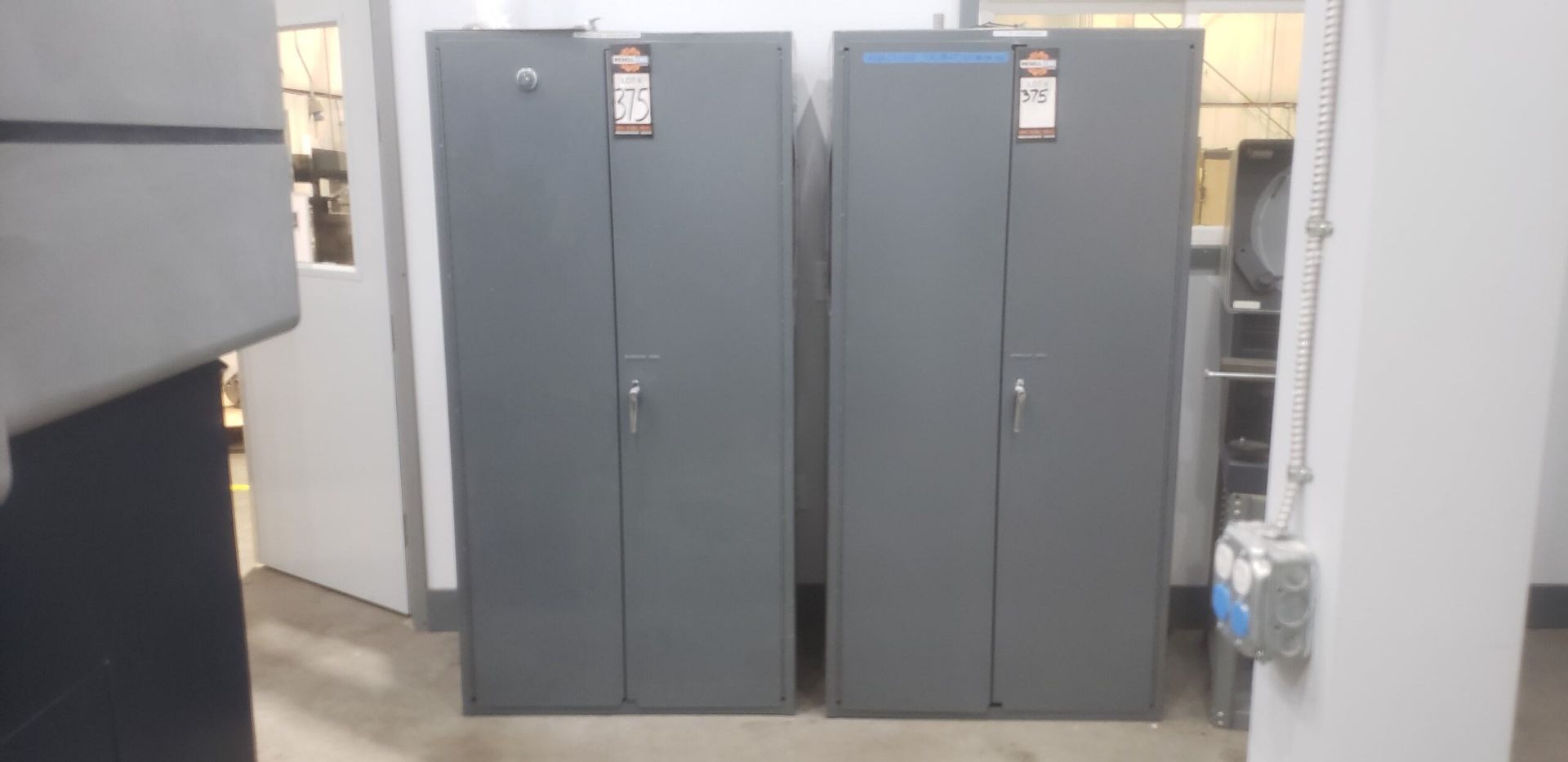 (2) 2-Door Storage Cabinets
