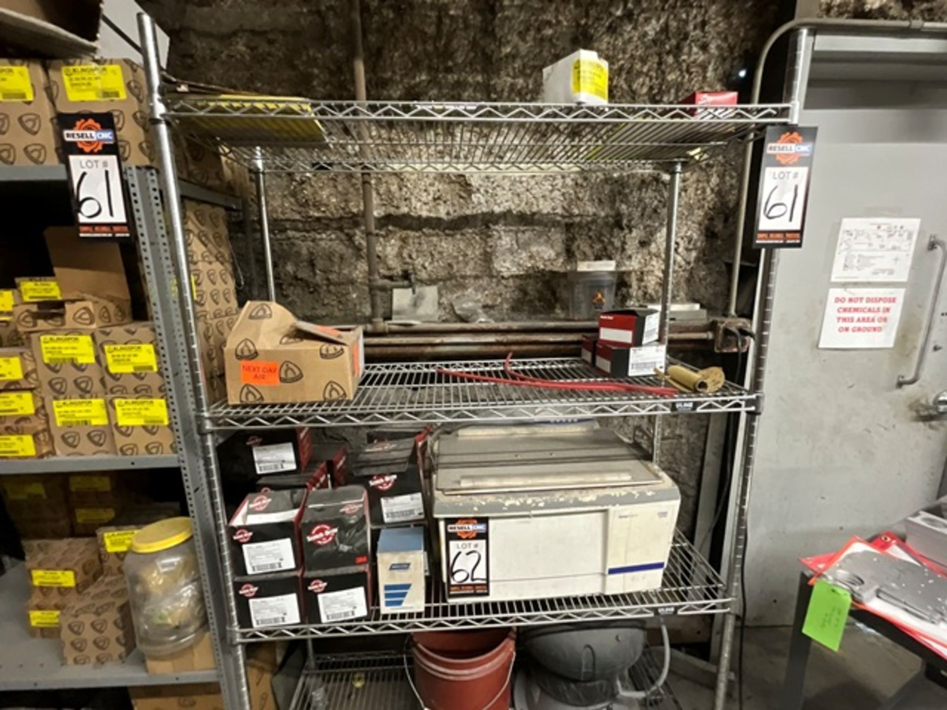 Shelf Unit and Rolling Metro Rack with Contents - Note: Excludes Lot 62