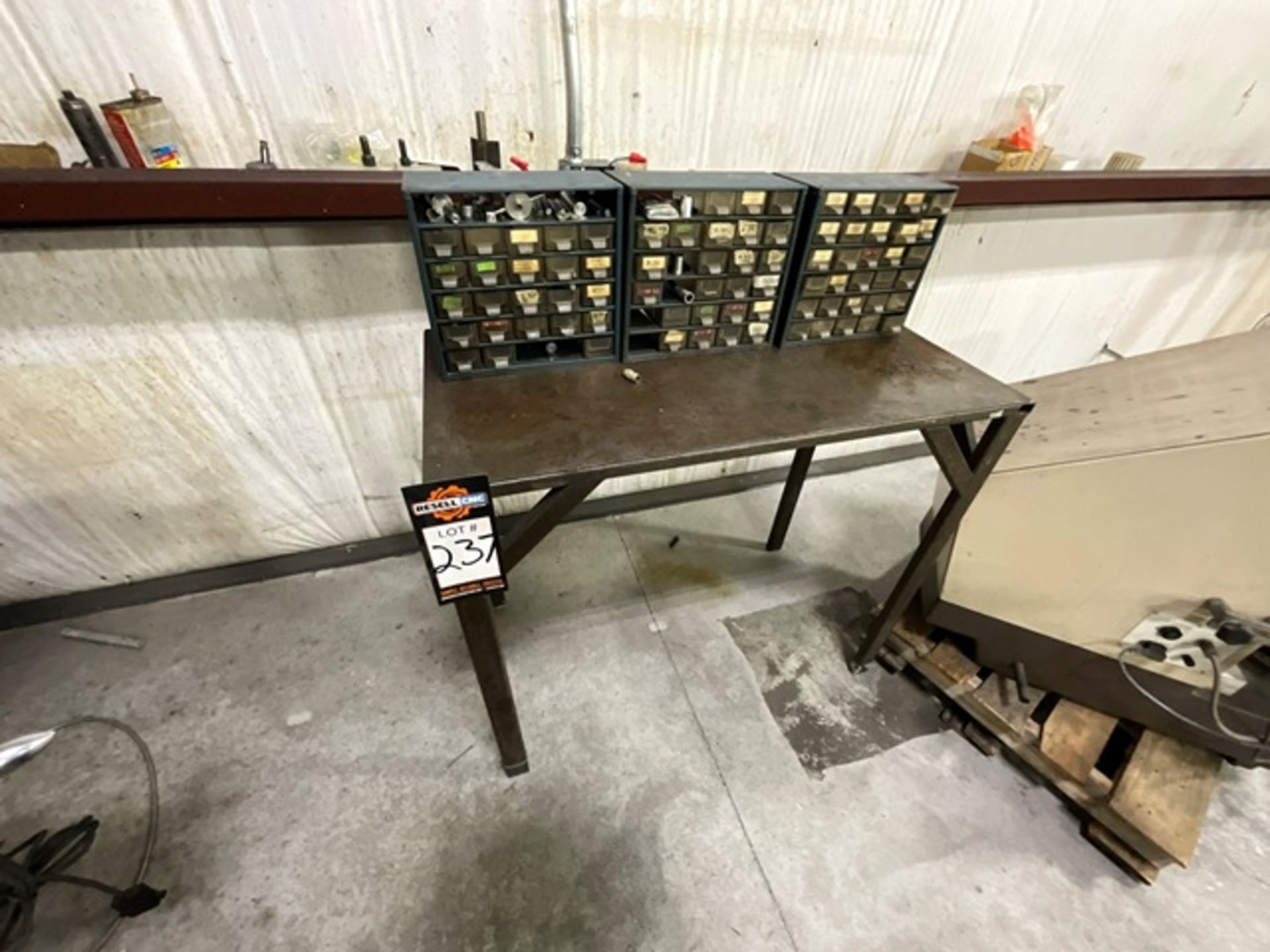 (1) Aluminum Table & (1) Steel Table with CAT 50 Toolholder Fixtures ...