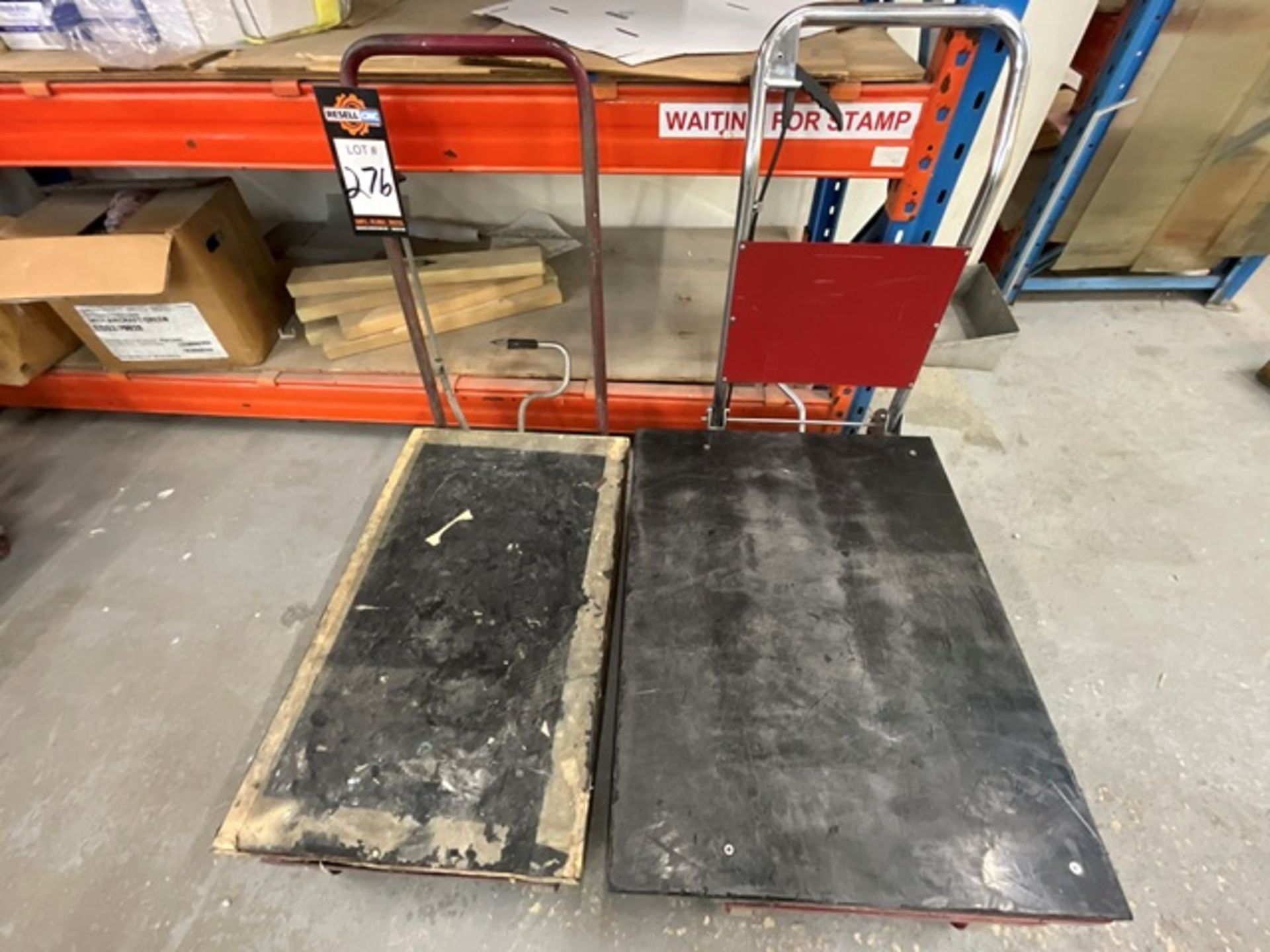 (2) Lift Table Carts