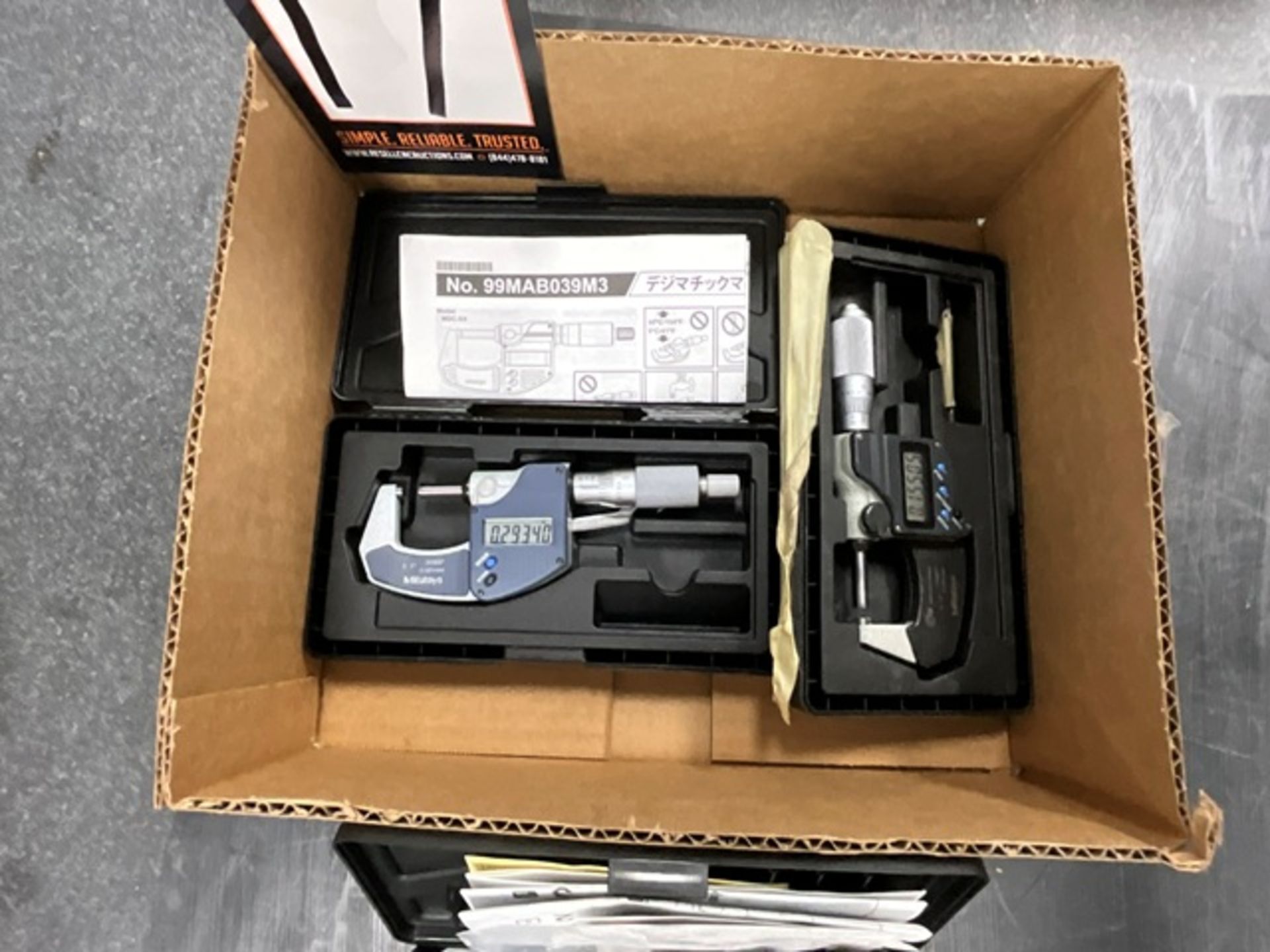 (3) Mitutoyo 0 - 1" Digital Micrometers