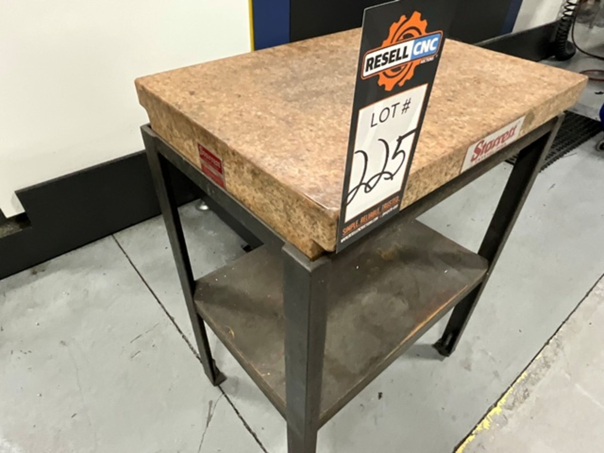 Starret Pink Granite Surface Plate - 24" x 18" x 35"