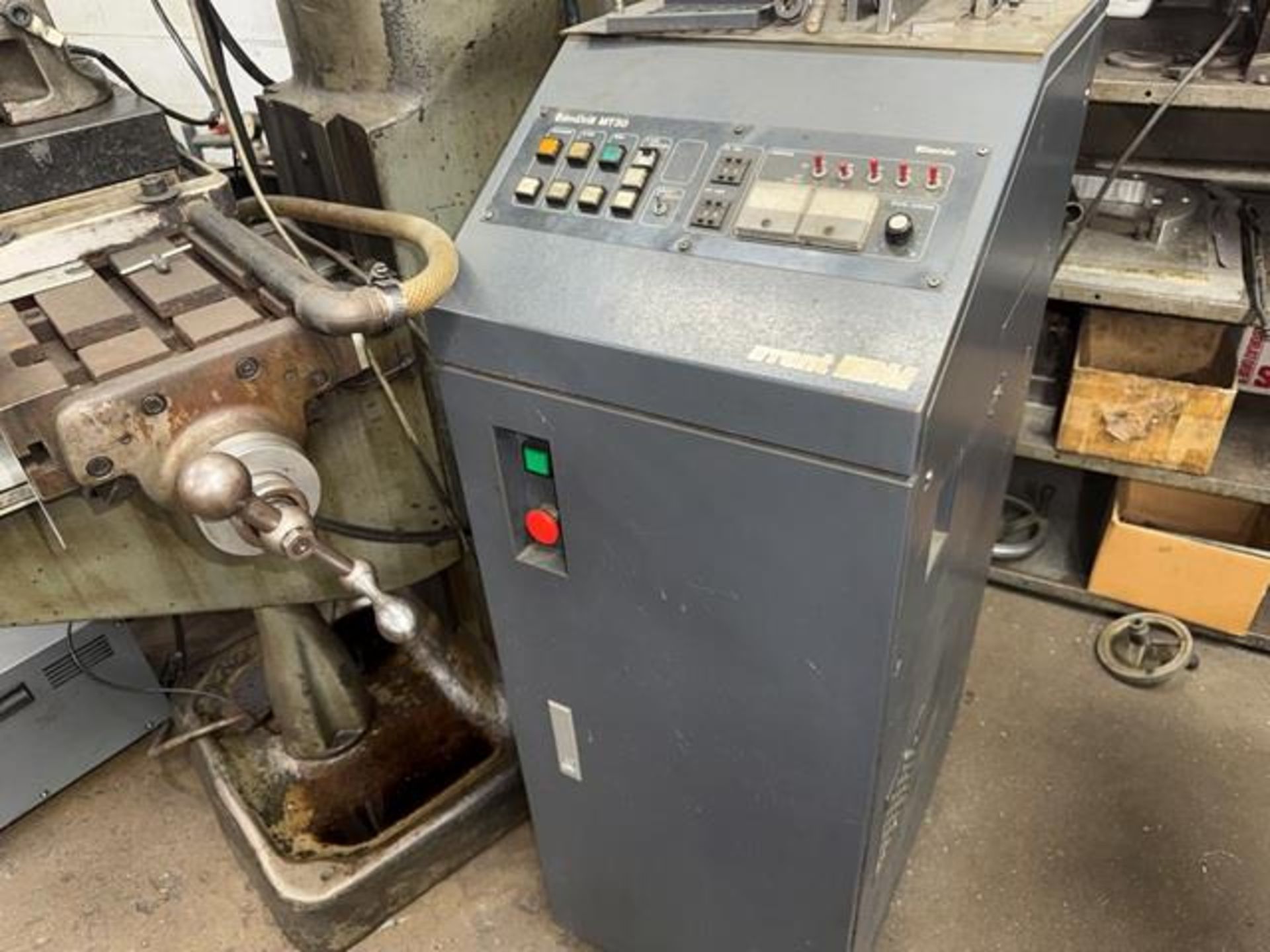 Bridgeport Step Pulley Vertical Mill (SN: 101816) with EDM Drill - EDM Drill Model MT30 Hole Popp