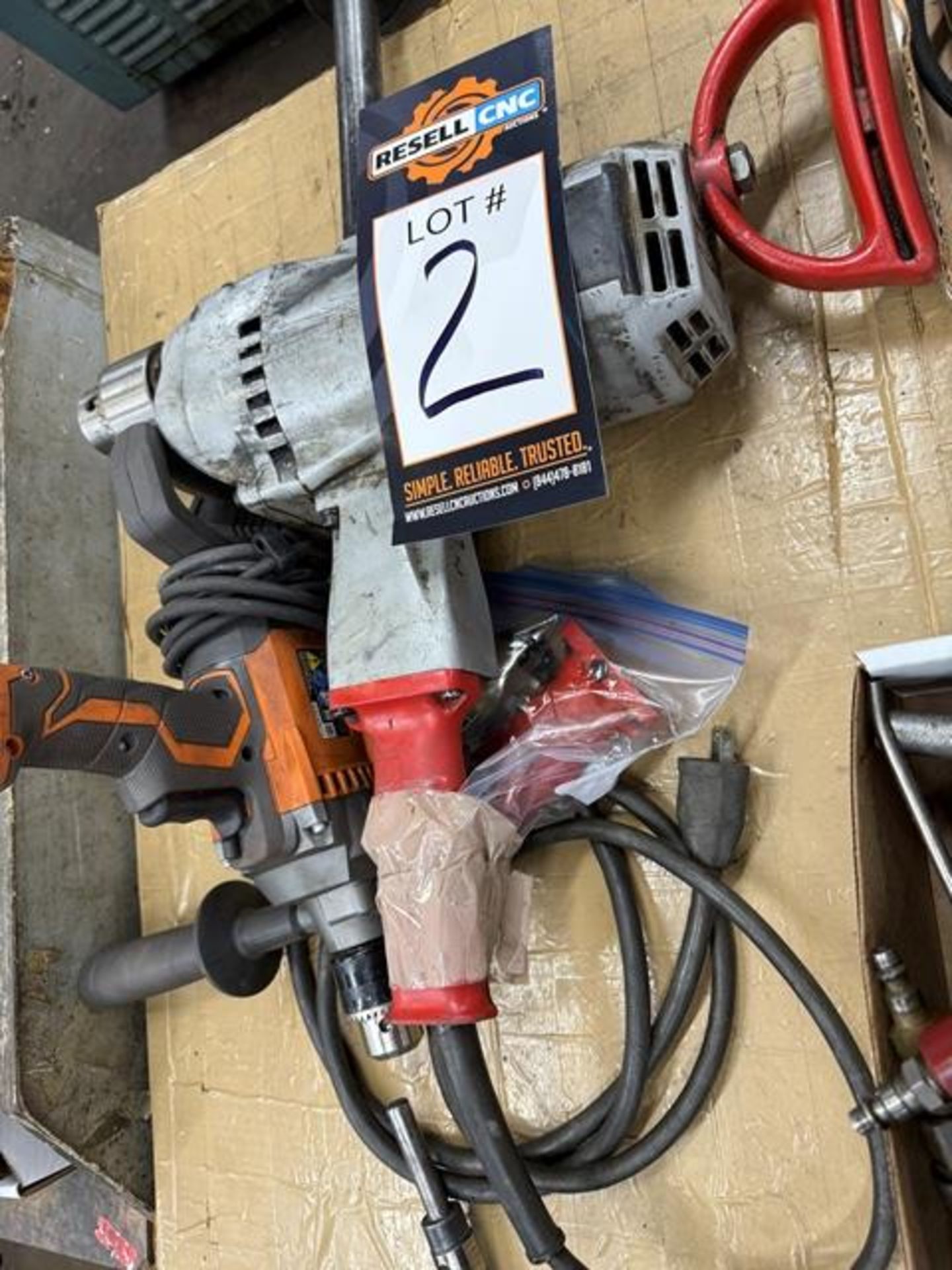 Rigid Model R7122 Electric Drill & Heavy Duty Milwaukee Electric Drill