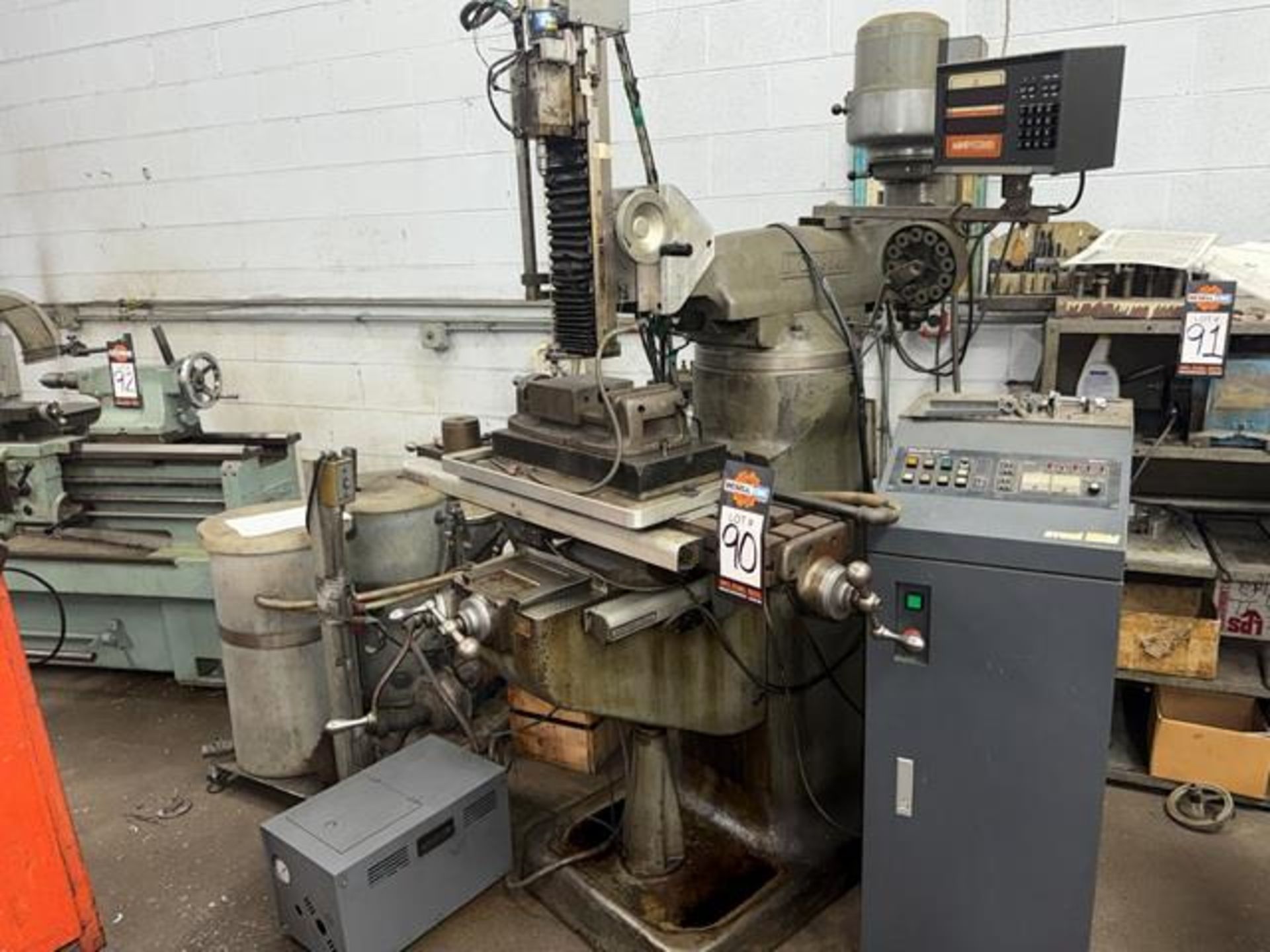 Bridgeport Step Pulley Vertical Mill (SN: 101816) with EDM Drill - EDM Drill Model MT30 Hole Popp