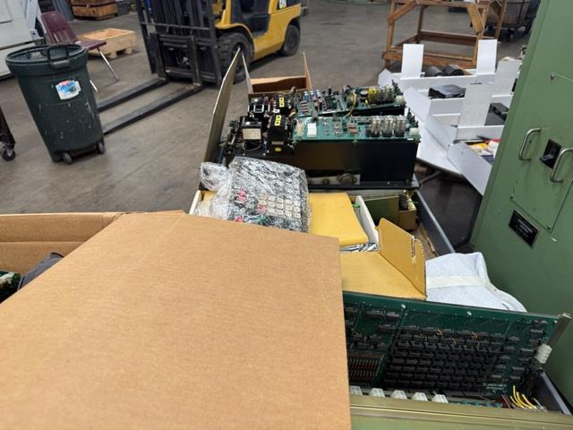 (3) Rolling Shop Carts with Extensive Assortment of CNC Electronics ...