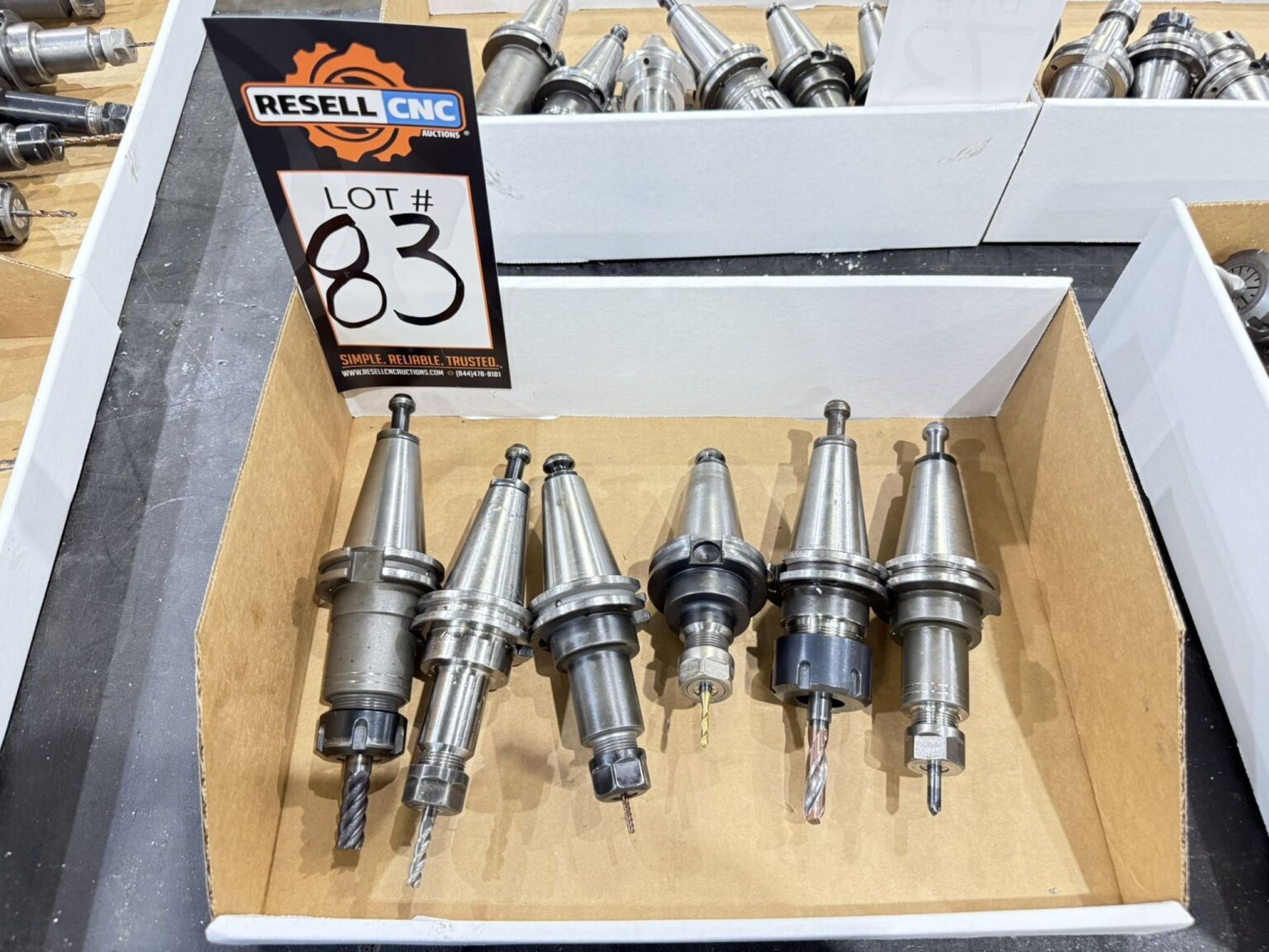 (6) 40 Taper Tool Holders