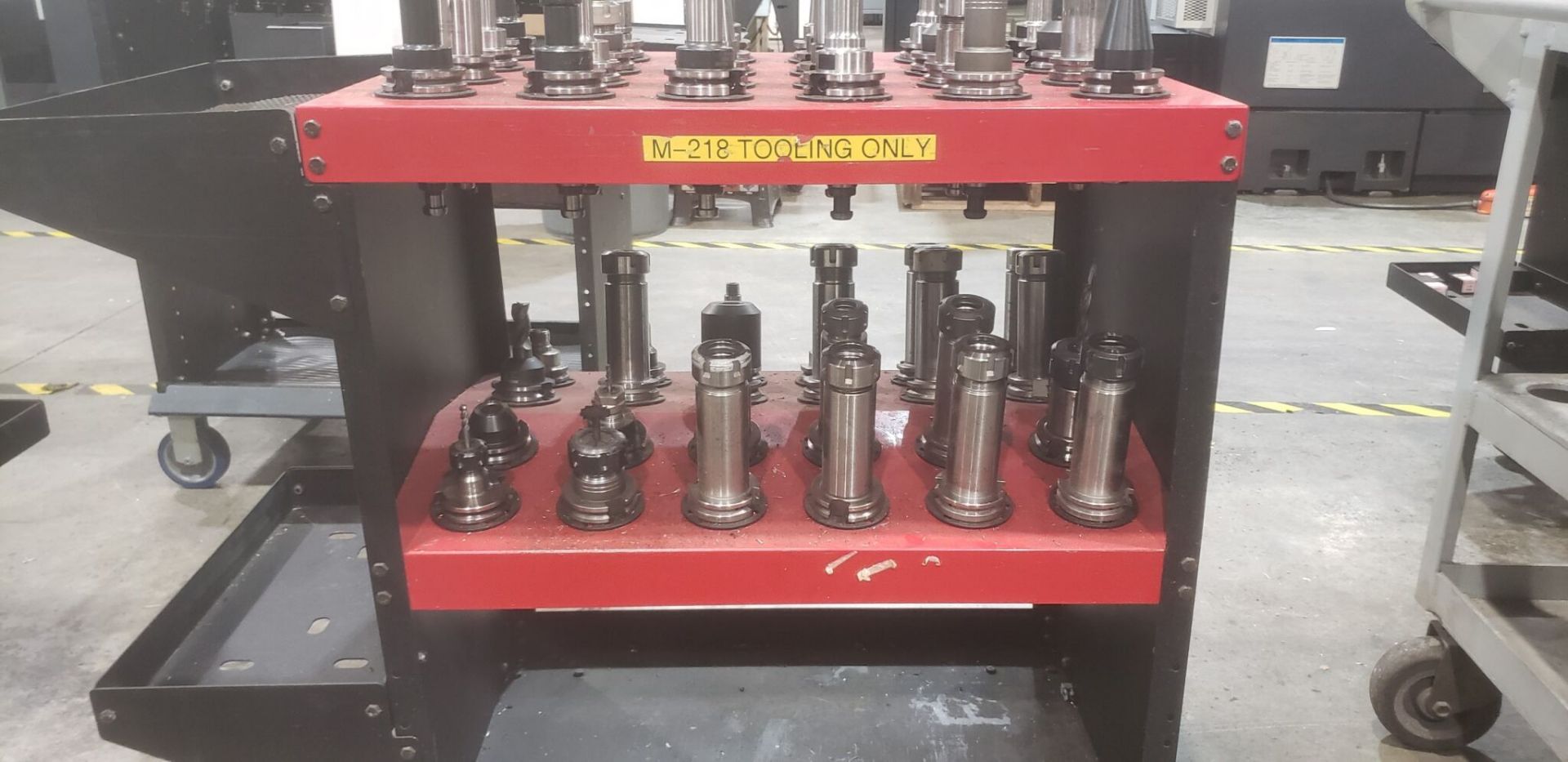 (48) 50 Taper Tool Holders with Rolling Cart