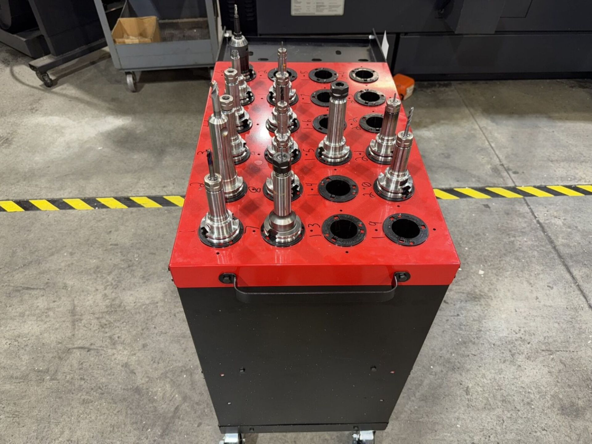 (31) 50 Taper Tool Holders with Rolling Cart