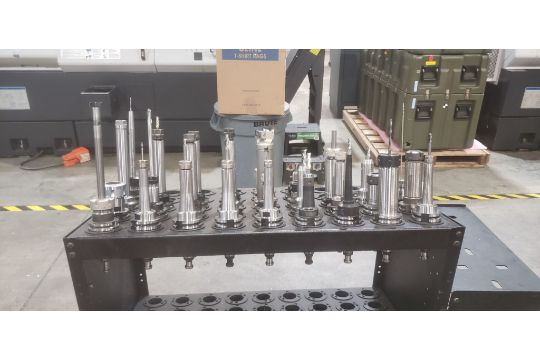 (30) 50 Taper Tool Holders with Rolling Cart