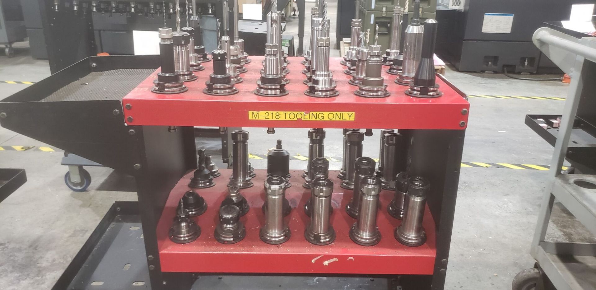 (48) 50 Taper Tool Holders with Rolling Cart