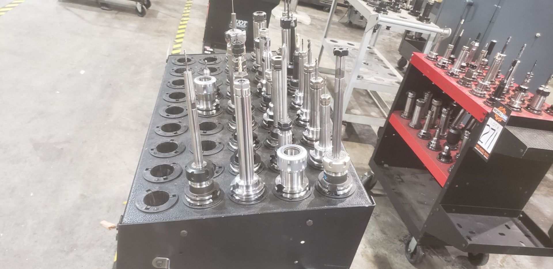 (30) 50 Taper Tool Holders with Rolling Cart