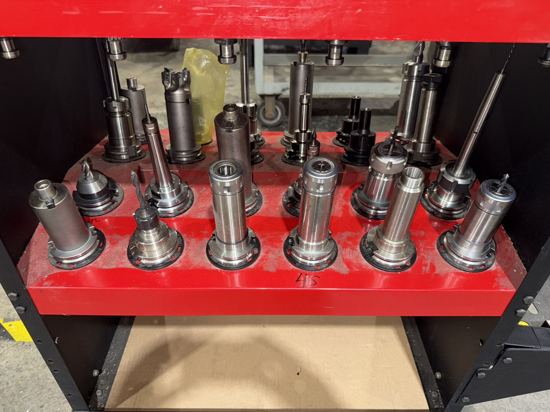 (48) 40 Taper Tool Holders with Rolling Cart