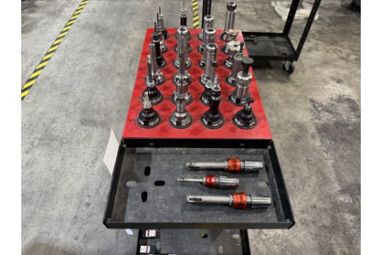 (48) 40 Taper Tool Holders with Rolling Cart