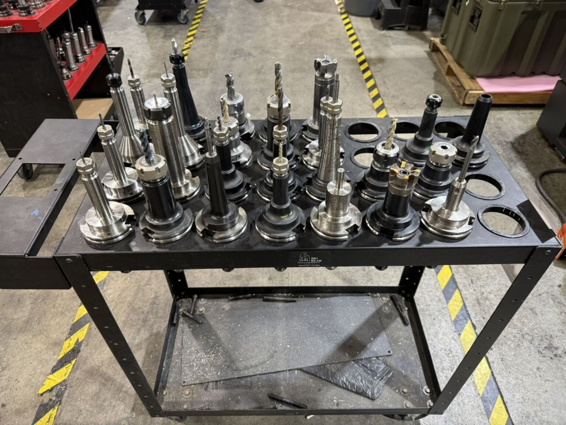 (26) 50 Taper Tool Holders with Rolling Cart