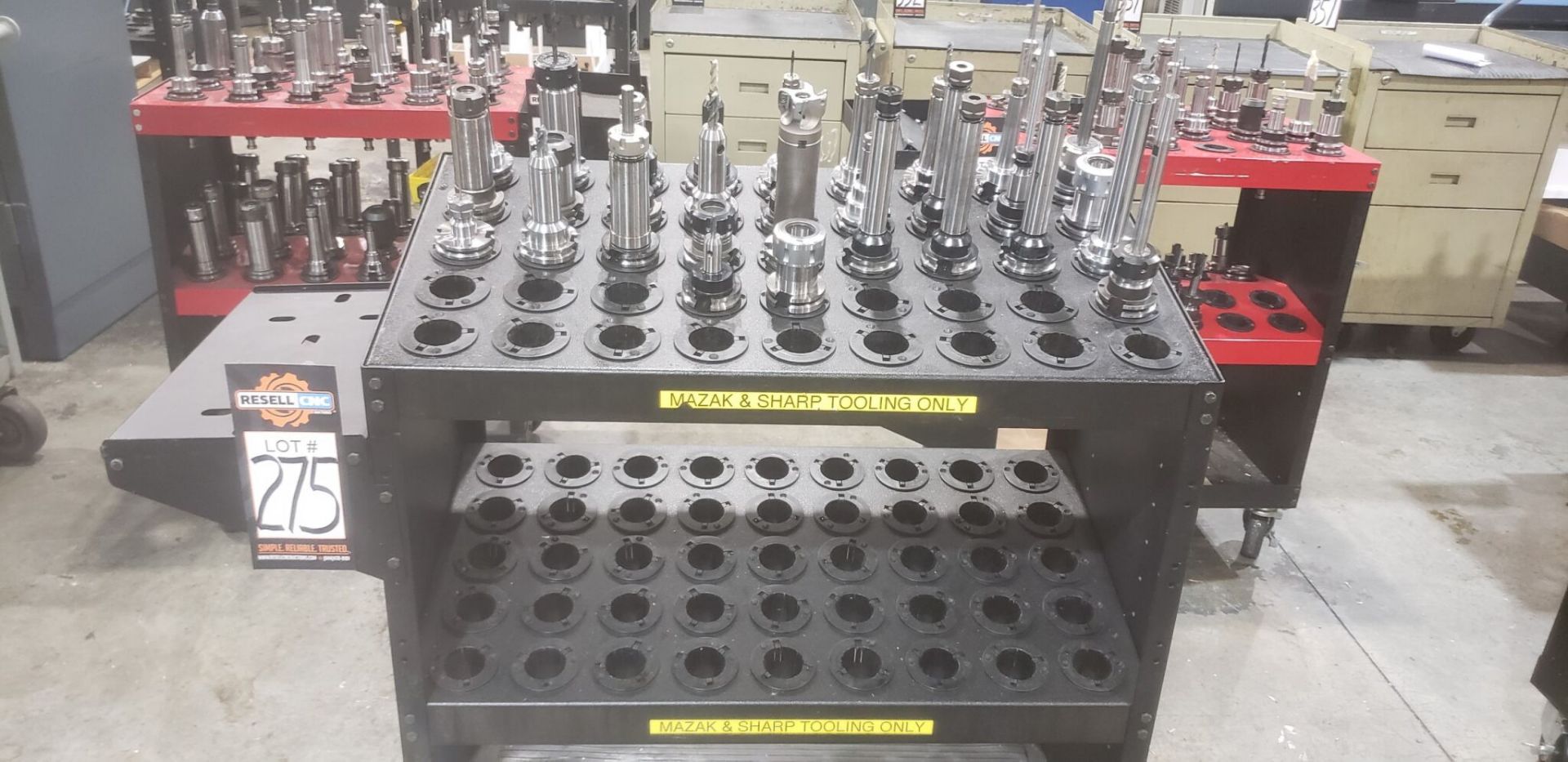 (30) 50 Taper Tool Holders with Rolling Cart