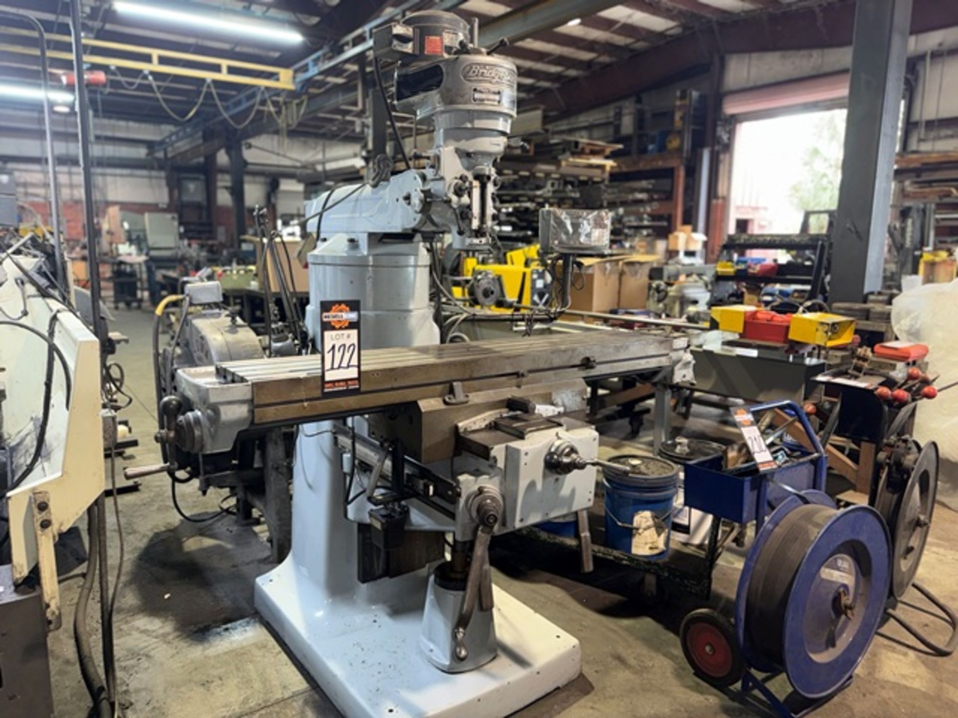 Bridgeport Step Pully Vertical Mill; sn:46235 Factory Specs Indicate: Machine Specifications: - 1