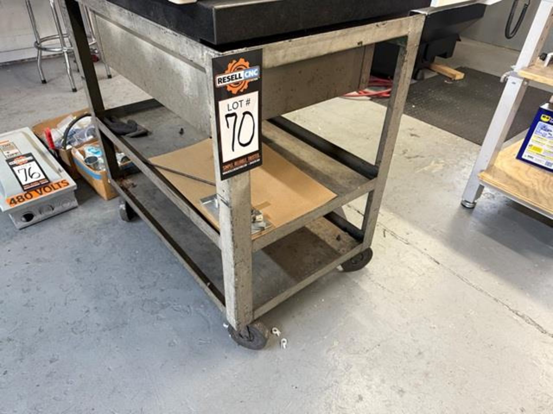 Rolling Shop Cart with Black Granite Surface Plate