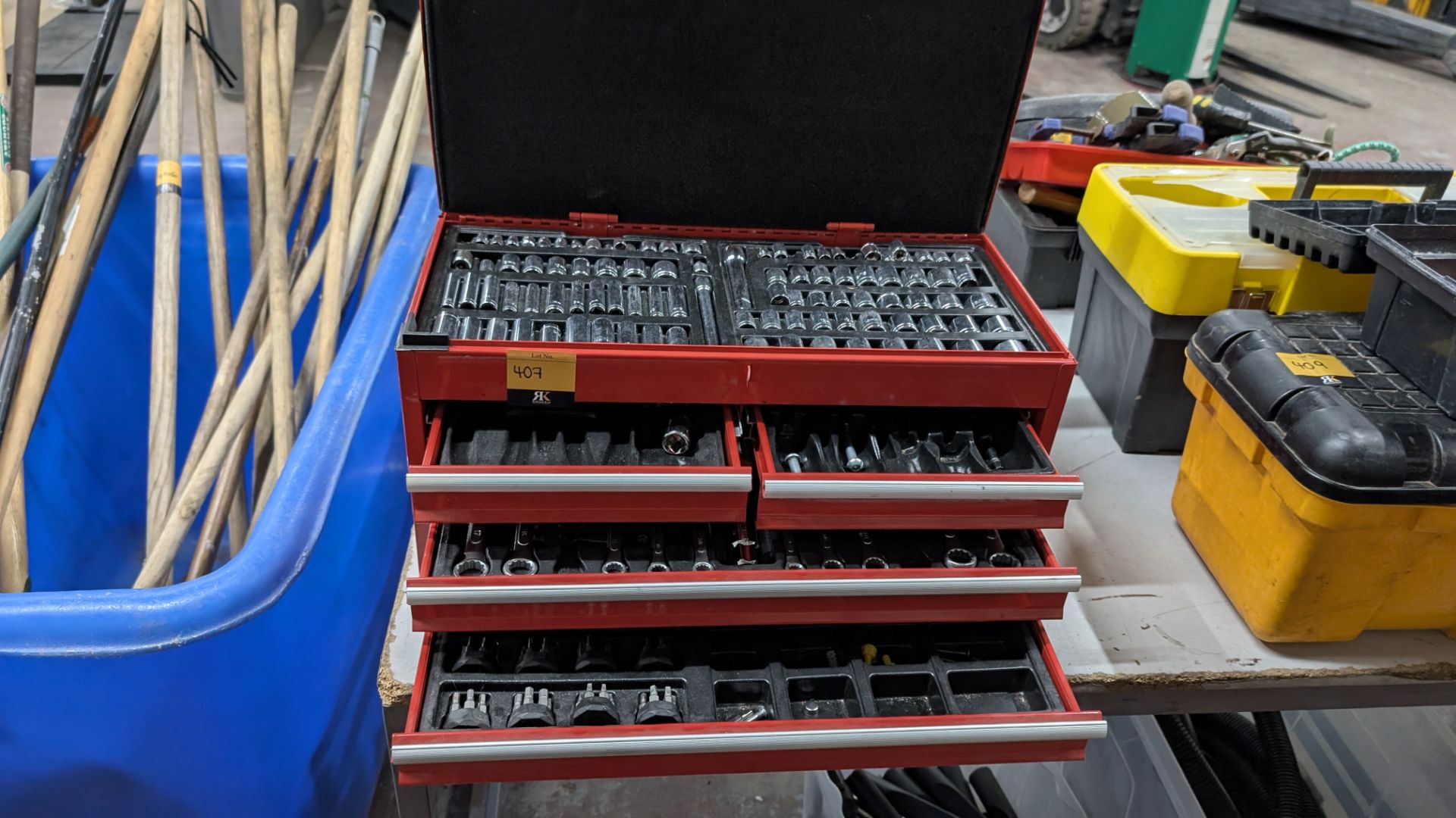 1 off Tool Chest and contents comprising sockets, spanners and ...