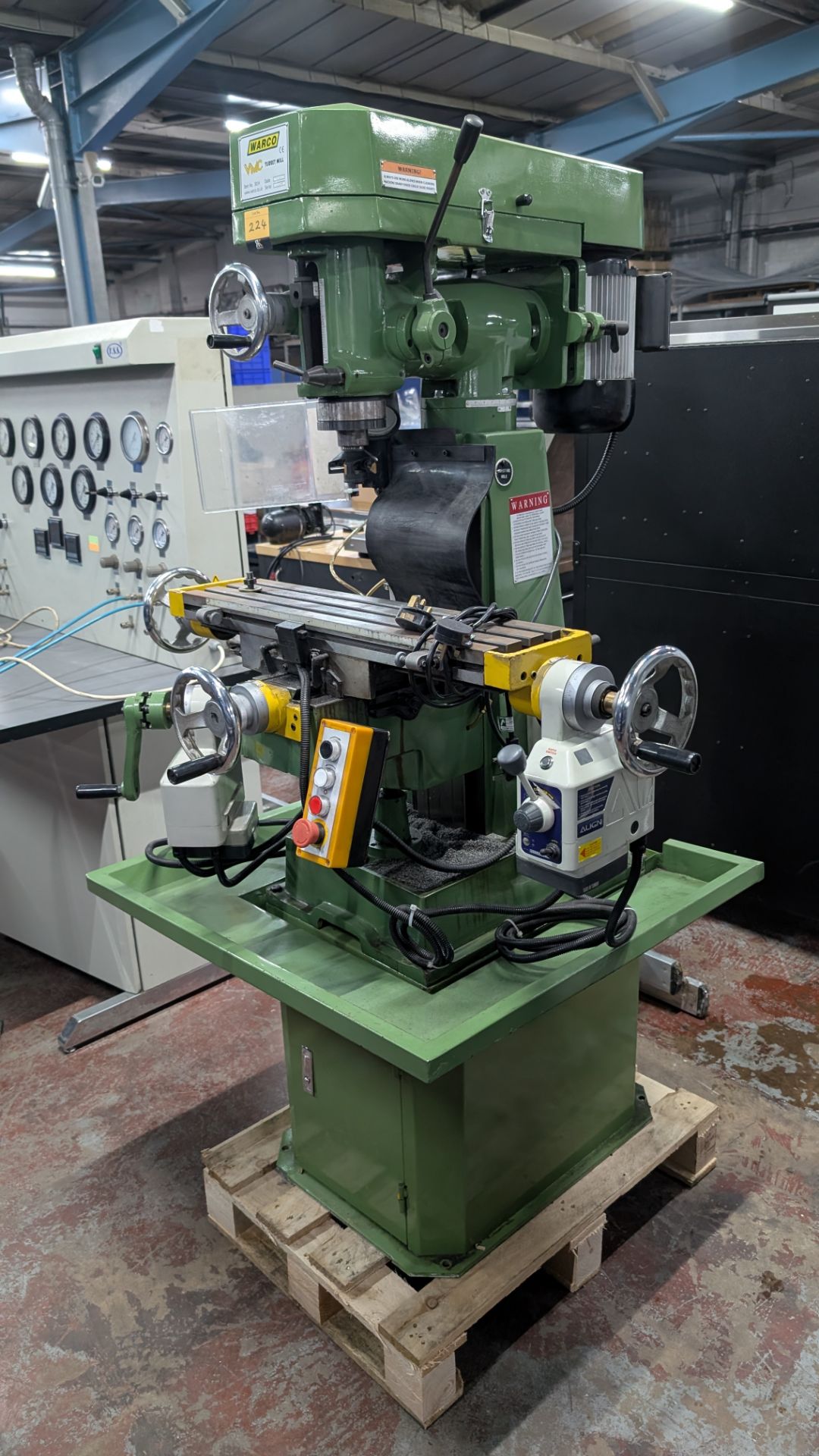 1 off 2015 Warco VMC Turret Mill/Vertical Machining Centre. Includes 2 ...