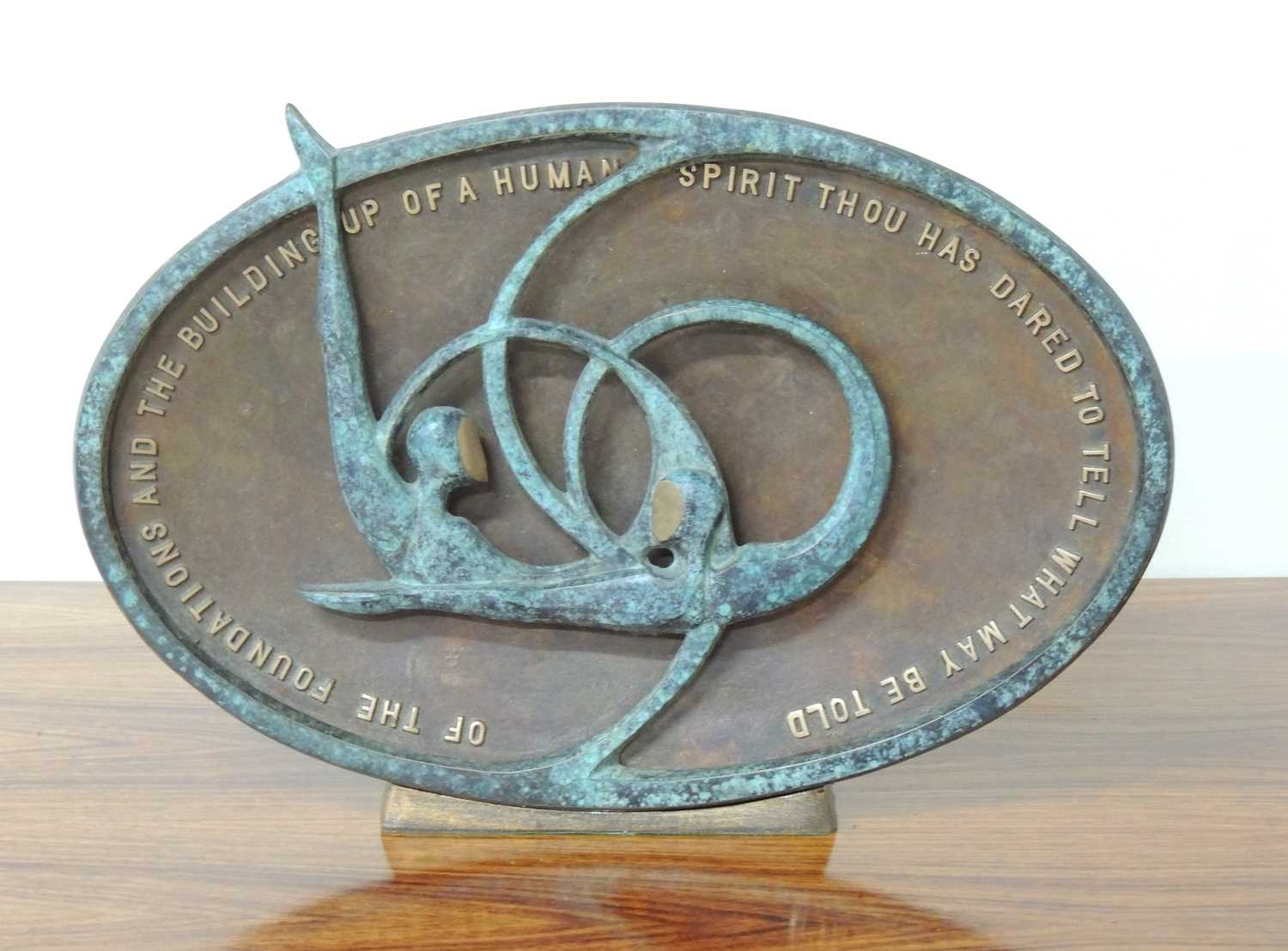 STEPHEN BROADBENT (b. 1961) PATINATED BRONZE SCULPTURE, centred with ...