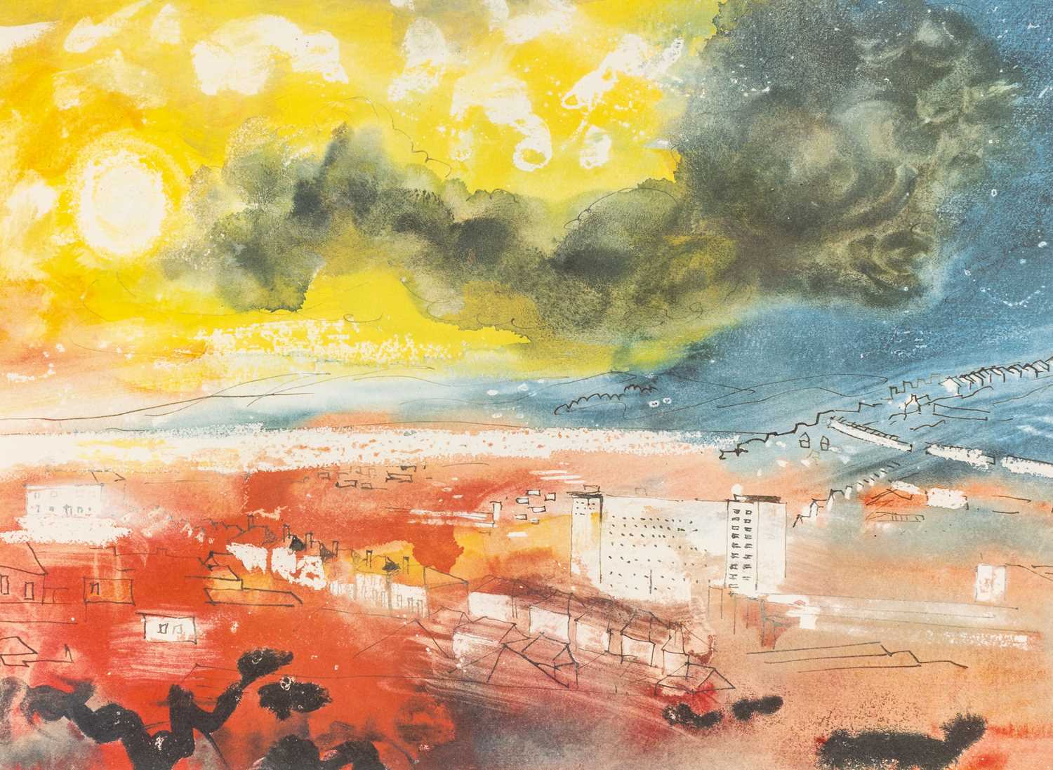 JOHN PIPER (1903-1992) offset lithograph - entitled 'Swansea Towards ...