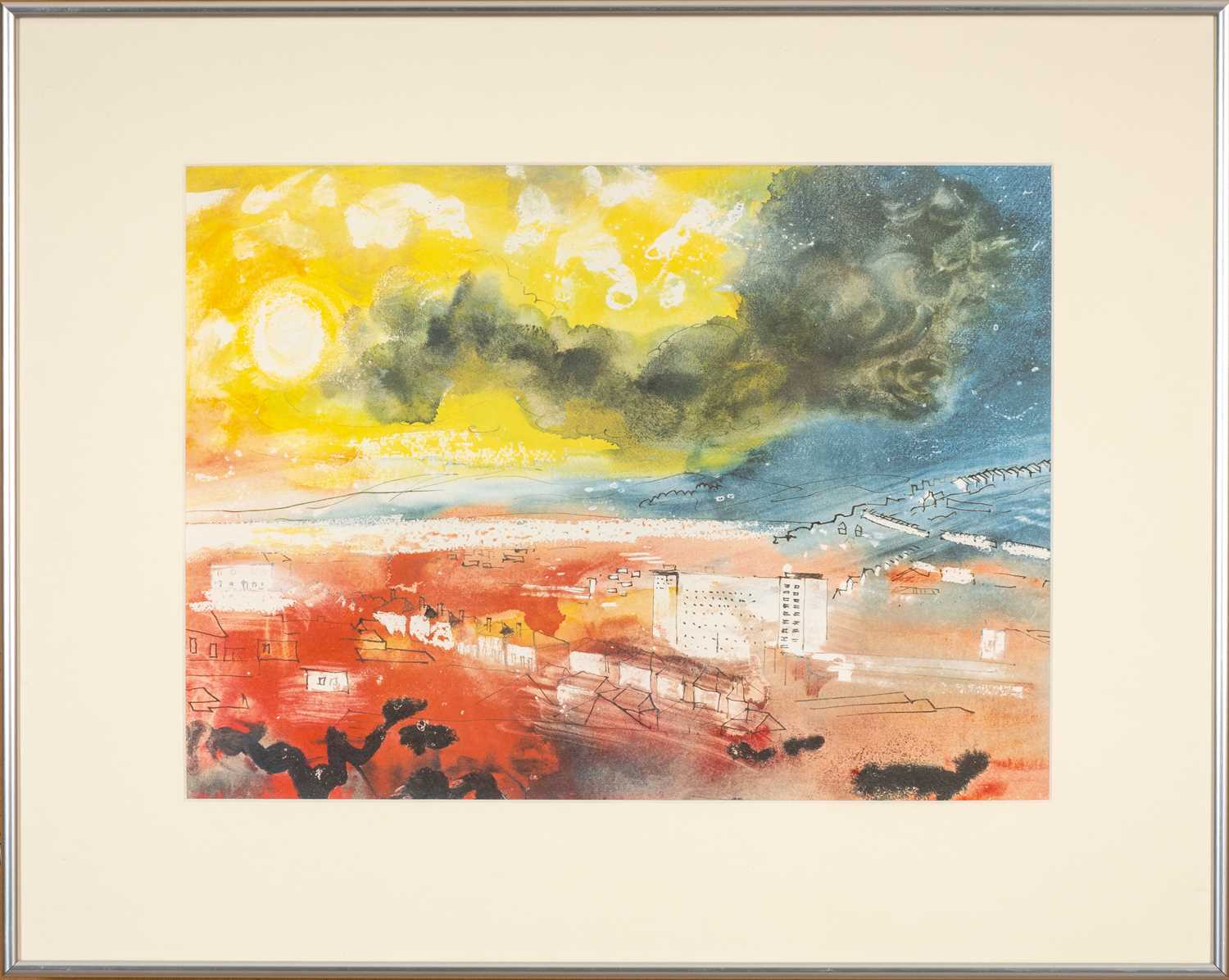 JOHN PIPER (1903-1992) offset lithograph - entitled 'Swansea Towards ...
