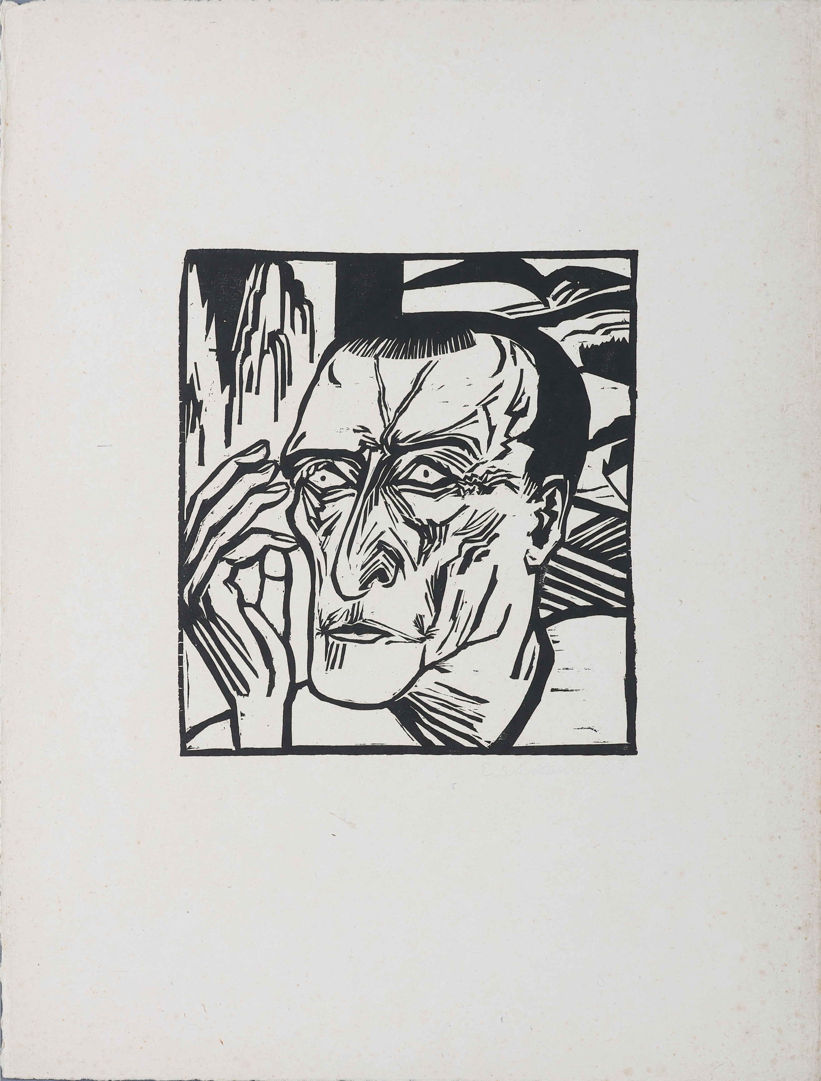 ERICH HECKEL (1883 Döbeln - 1970 Radolfzell am Bodensee)Holzschnitt auf ...