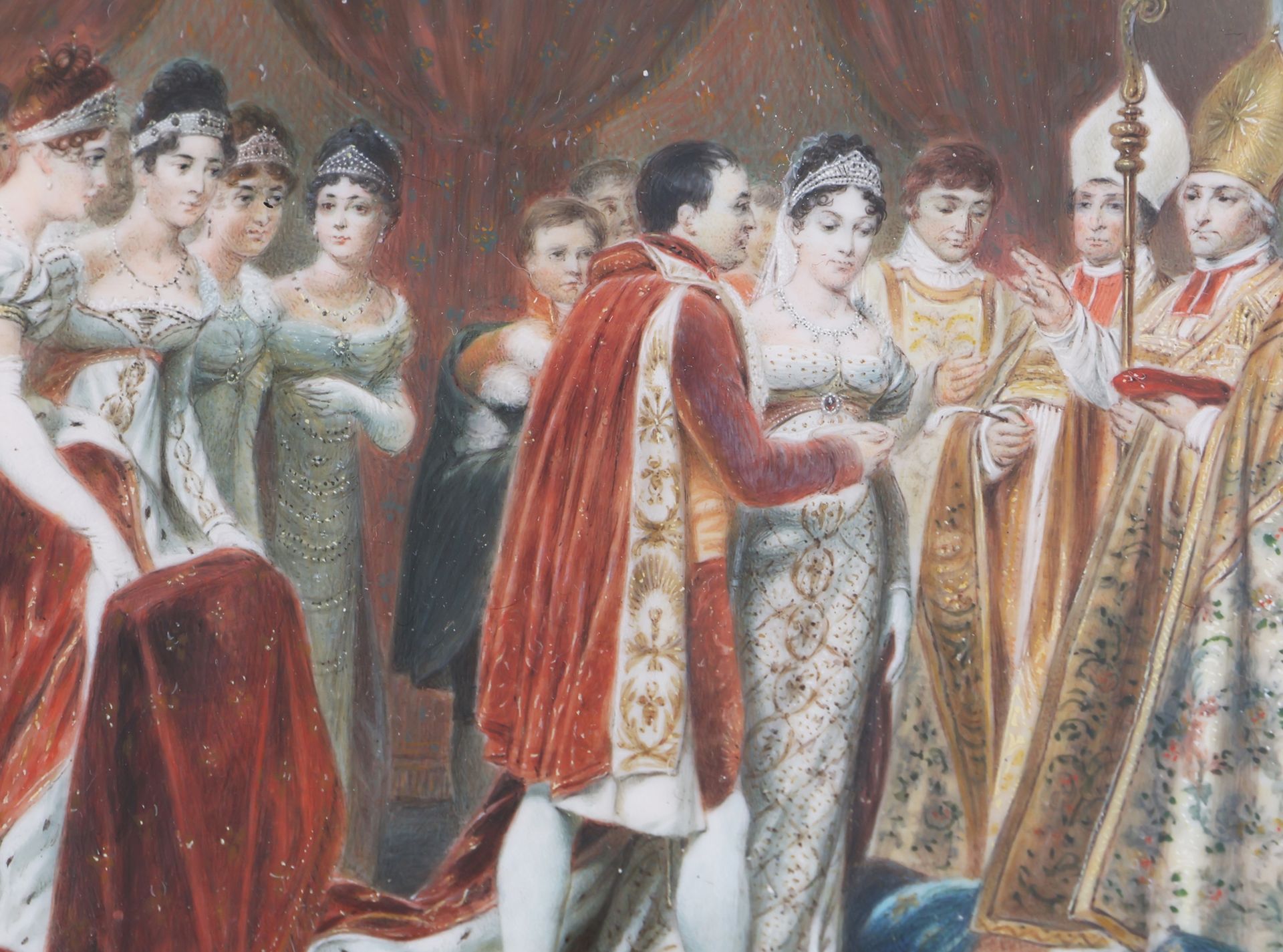 Miniatur nach einem Gemälde von Georges ROUGET "Hochzeit von Napoleon ...