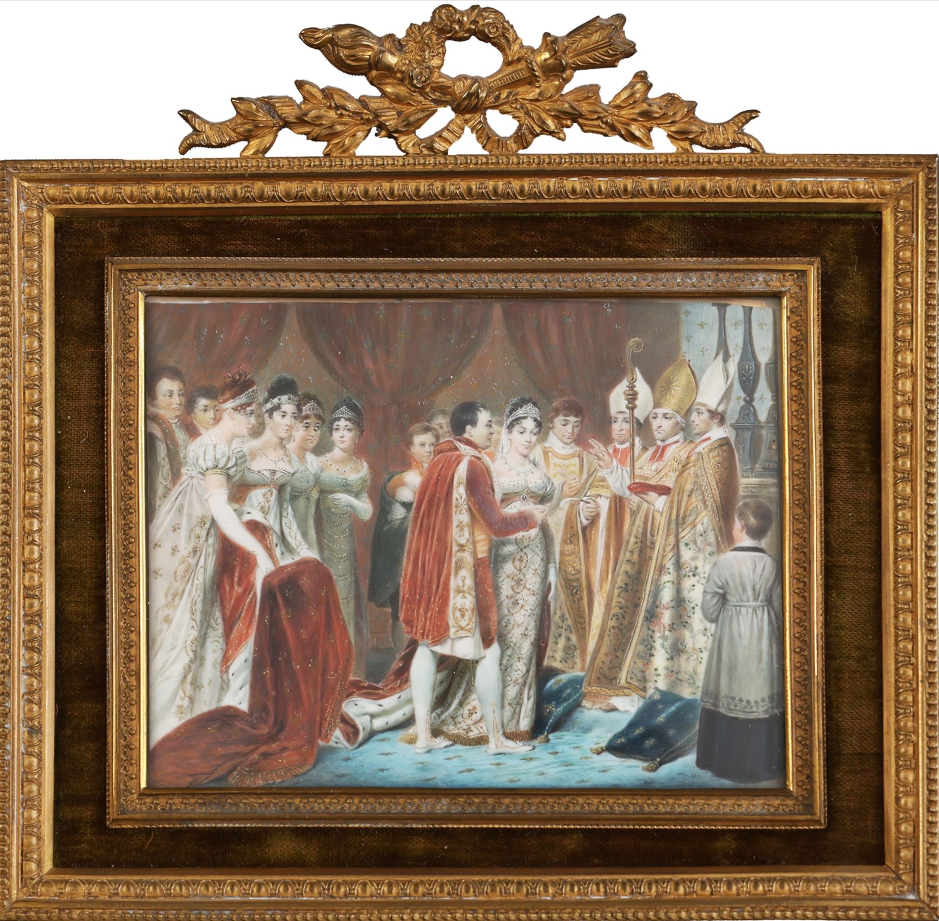 Miniatur nach einem Gemälde von Georges ROUGET "Hochzeit von Napoleon ...