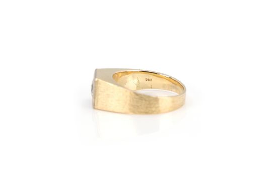 Diamantring585 Gelbgold, punziert, Diamant im Brillantschliff, ca. 0,5 ...