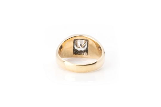 Solitärring585 Gelb- und Weißgold, geprüft, Diamant im Brillantschliff ...