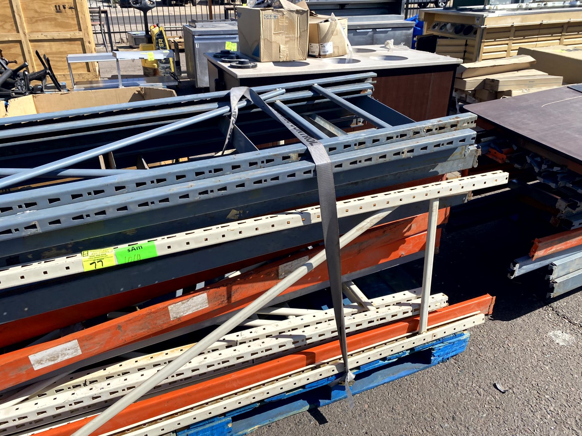PALLET OF ASSORTED RACKING PARTS