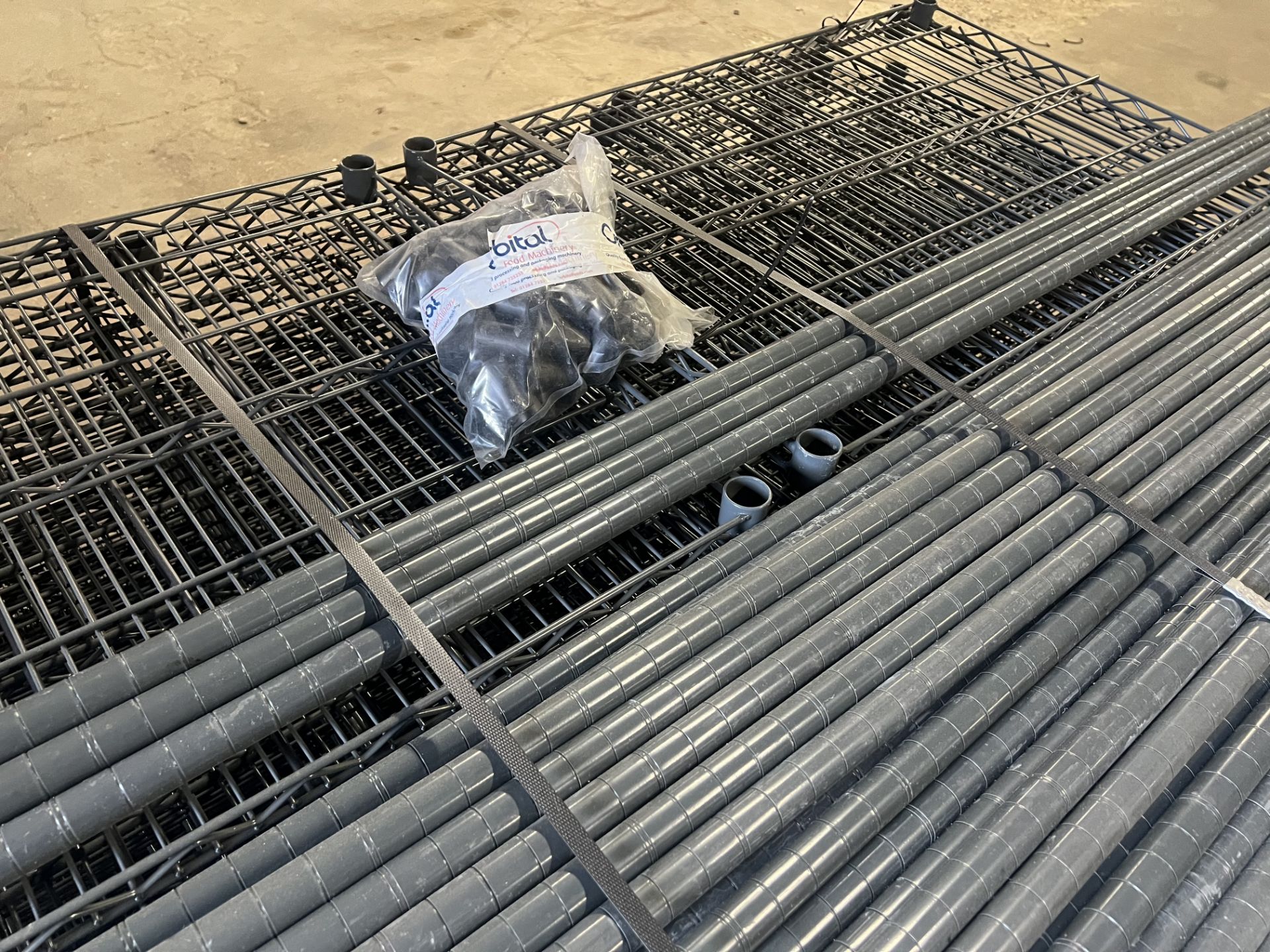Pallet of Caged Racking, approx. 60 shelves and 30 uprights, each shelf ...